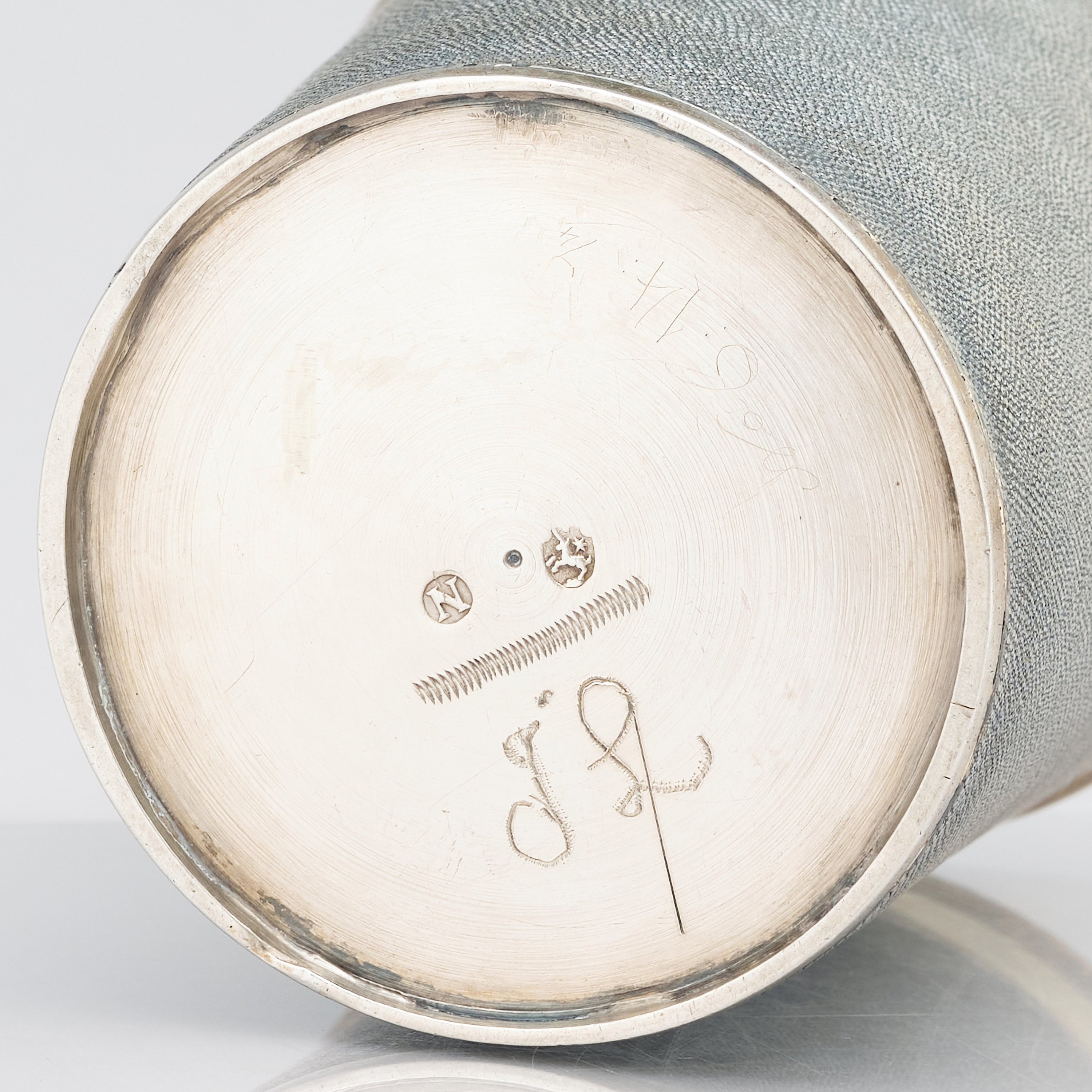 A German 17th Century parcel-gilt silver beaker, mark of Marx ...