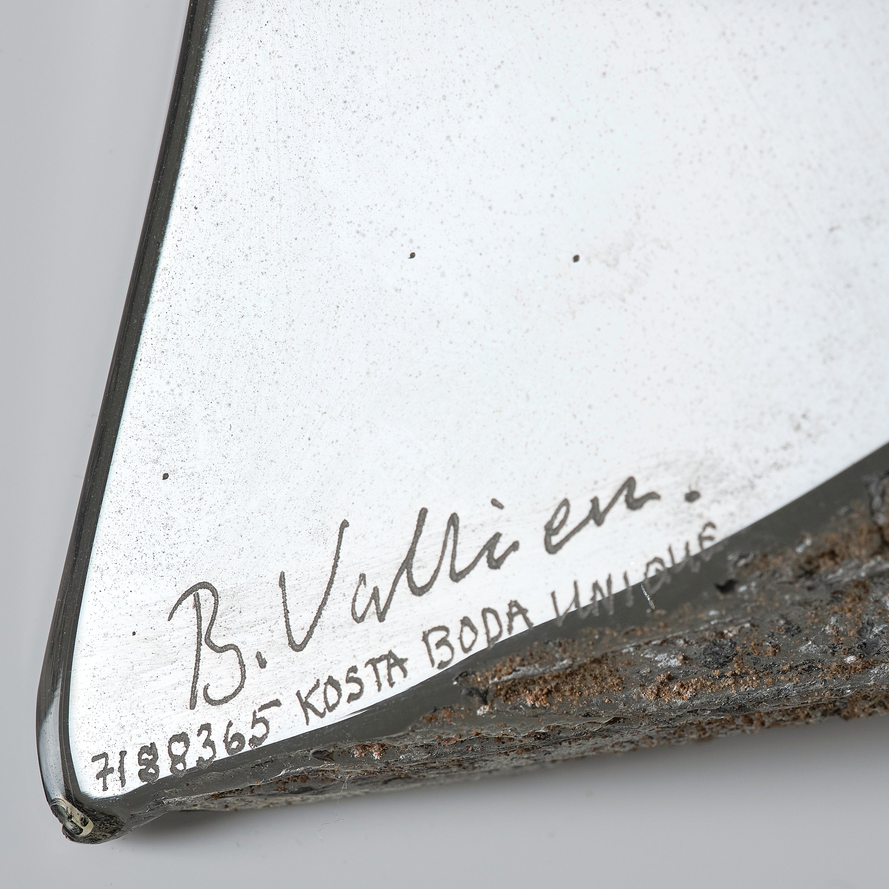 Bertil Vallien, a unique 'Janus' sand cast glass sculpture, Kosta Boda ...