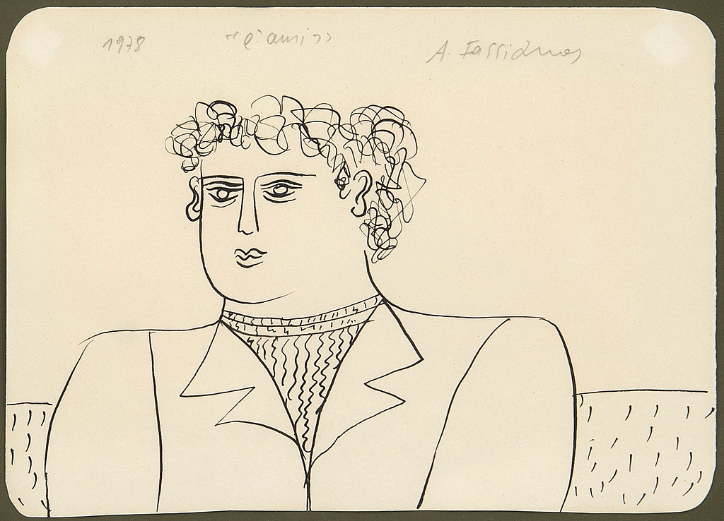 Alexandre Fassianos, drawing signed and dated 1978. - Bukowskis
