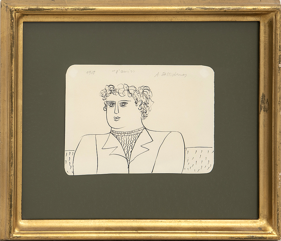 Alexandre Fassianos, drawing signed and dated 1978. - Bukowskis