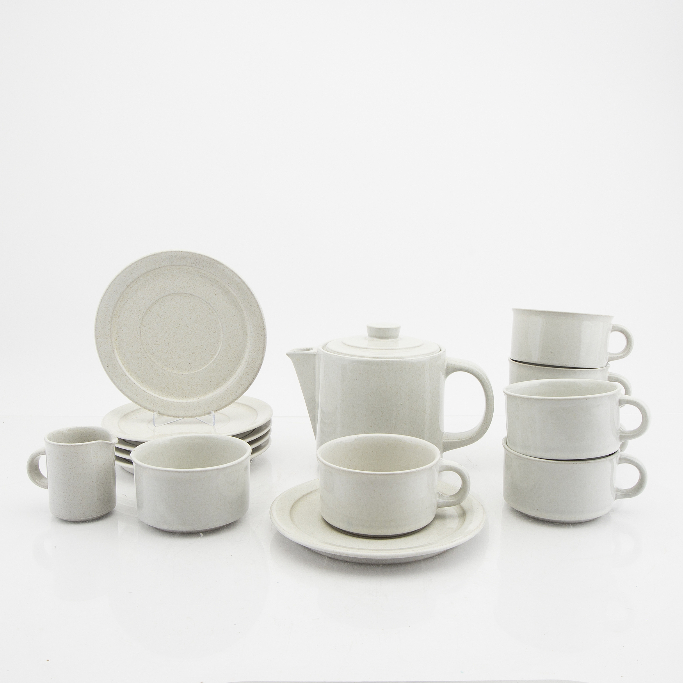 Signe Persson-Melin, a nine pcs "Härd" stoneware tea service 1970s from ...