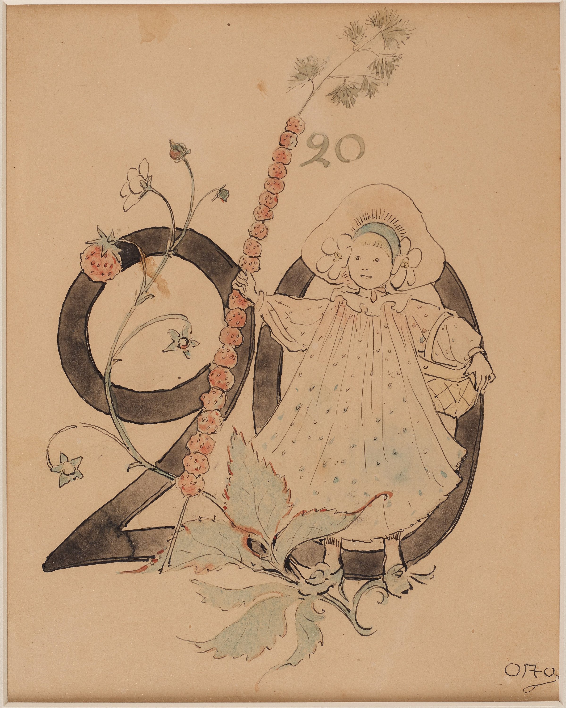 Ottilia Adelborg, "Blomstersiffror med rim", 20 + 1 pcs. - Bukowskis