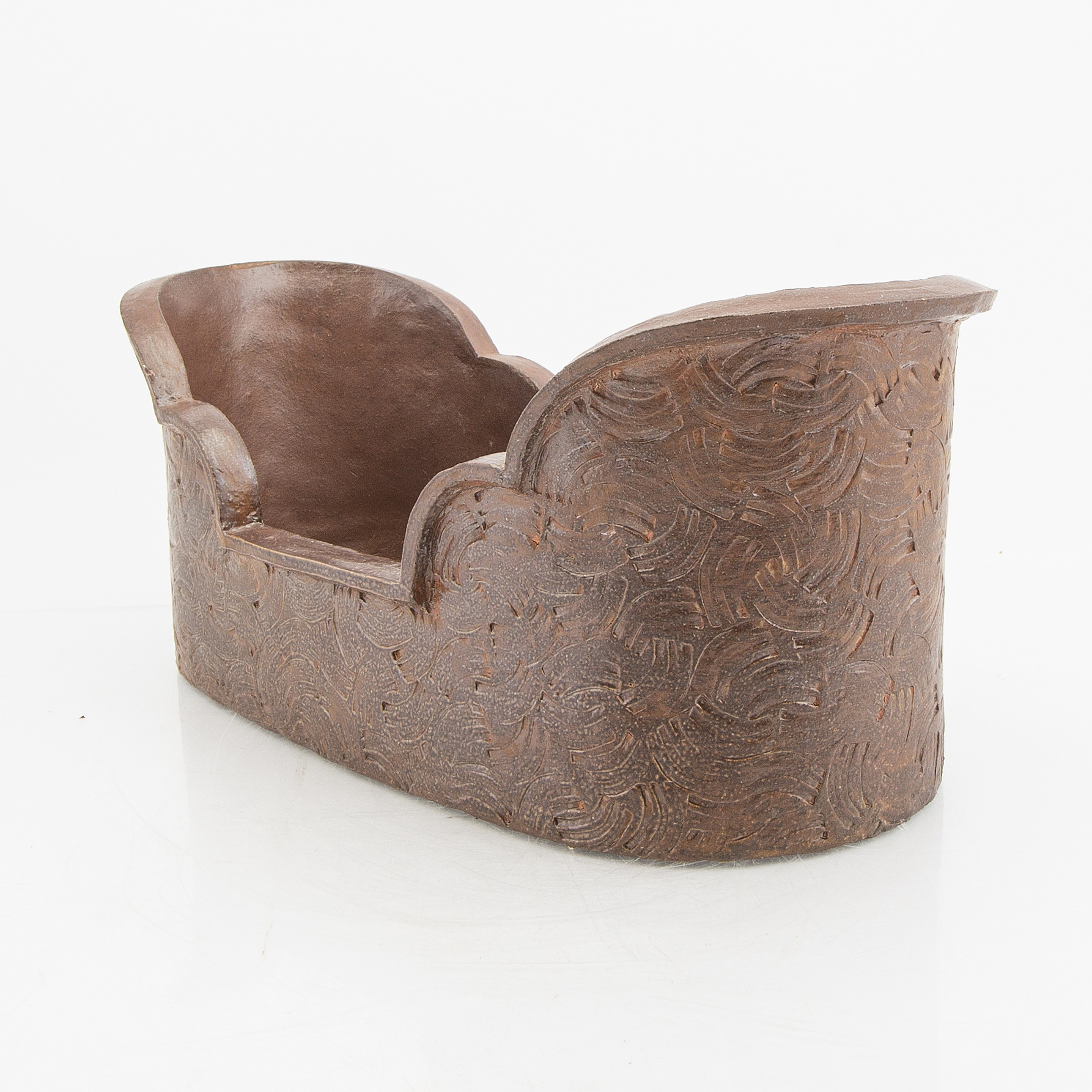 Signe Persson-Melin, a signed saltglazed stoneware urn. - Bukowskis