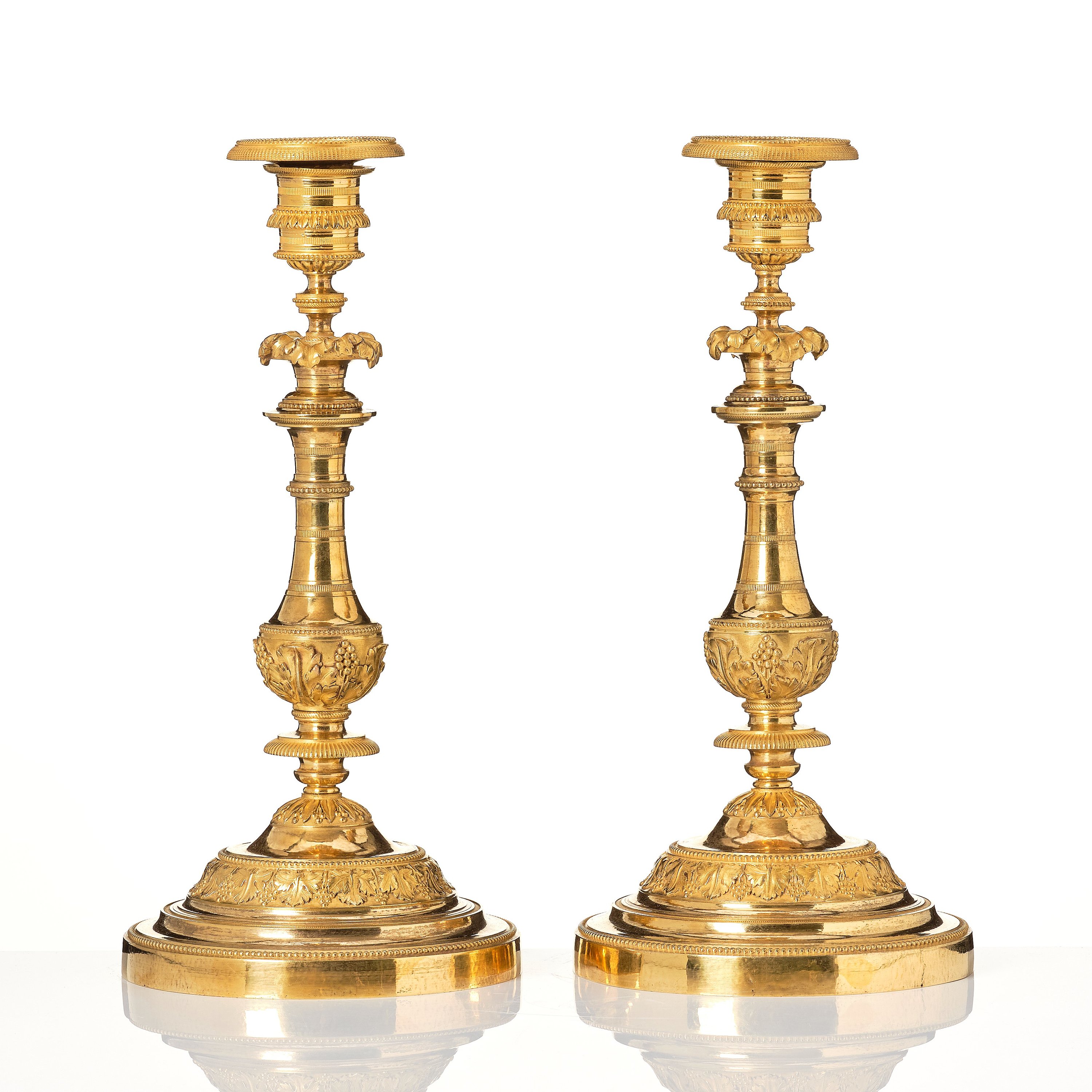 A pair of French Empire candlesticks. - Bukowskis