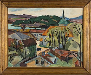 Birger Simonsson, oil on canvas, unsigned. - Bukowskis