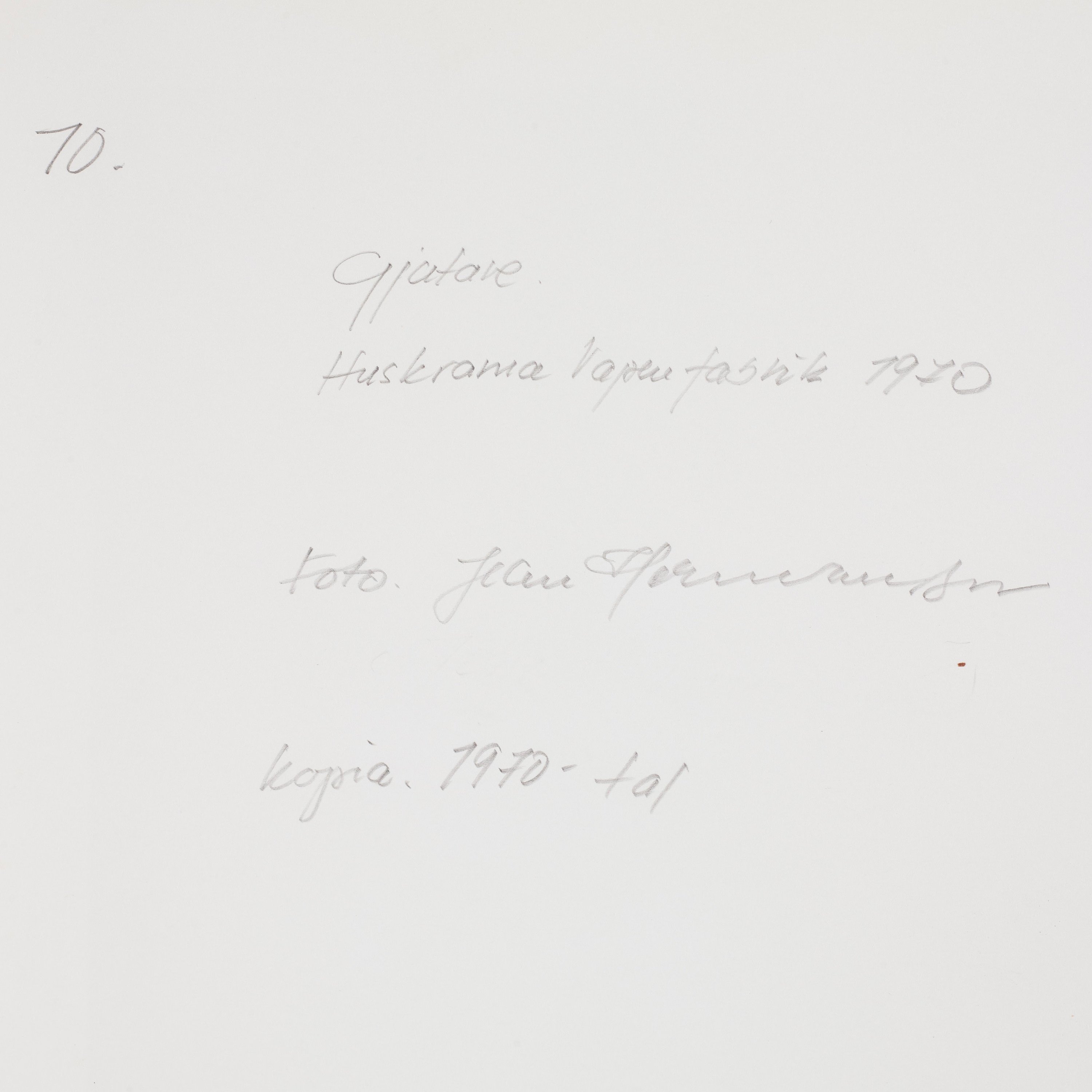 Jean Hermanson, Jean Hermanson, 'Gjutare, Huskvarna vapenfabrik', 1970 ...