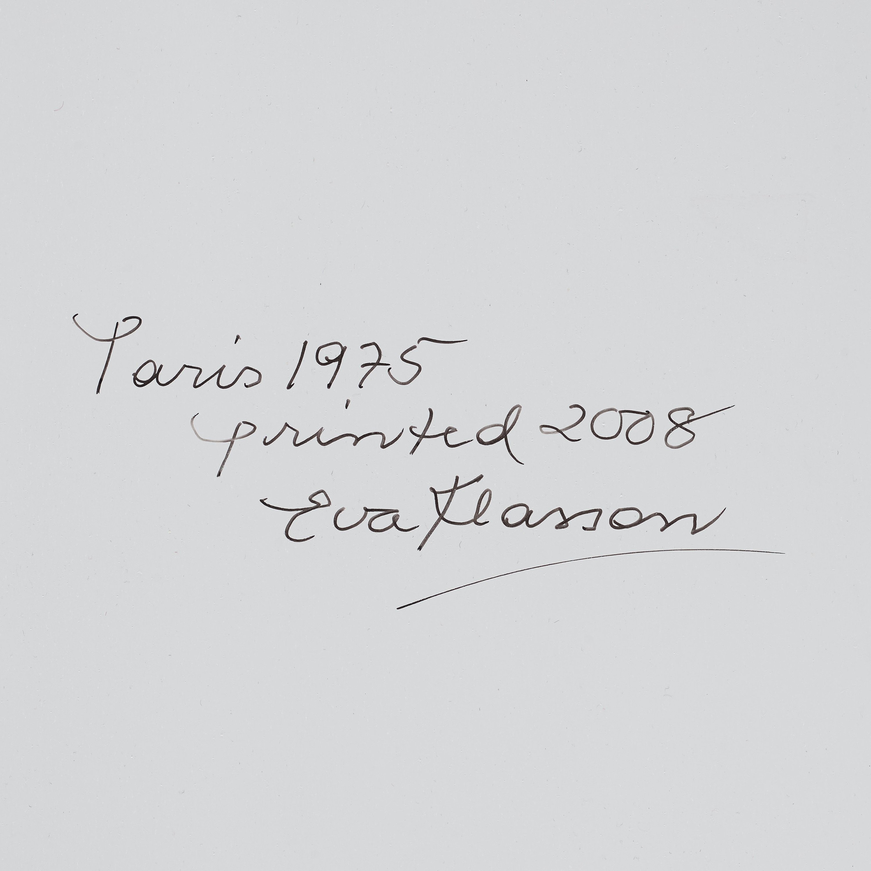 Eva Klasson, "Paris 1975" Ur "Le Troisième Angle". - Bukowskis