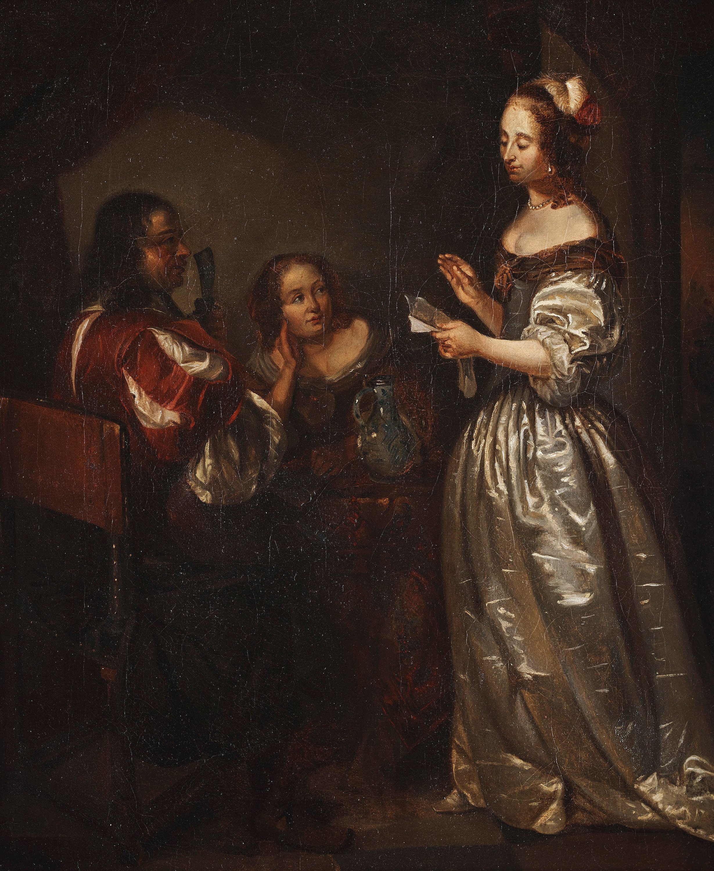 Gerard Terborch Circle of, The Letter. - Bukowskis