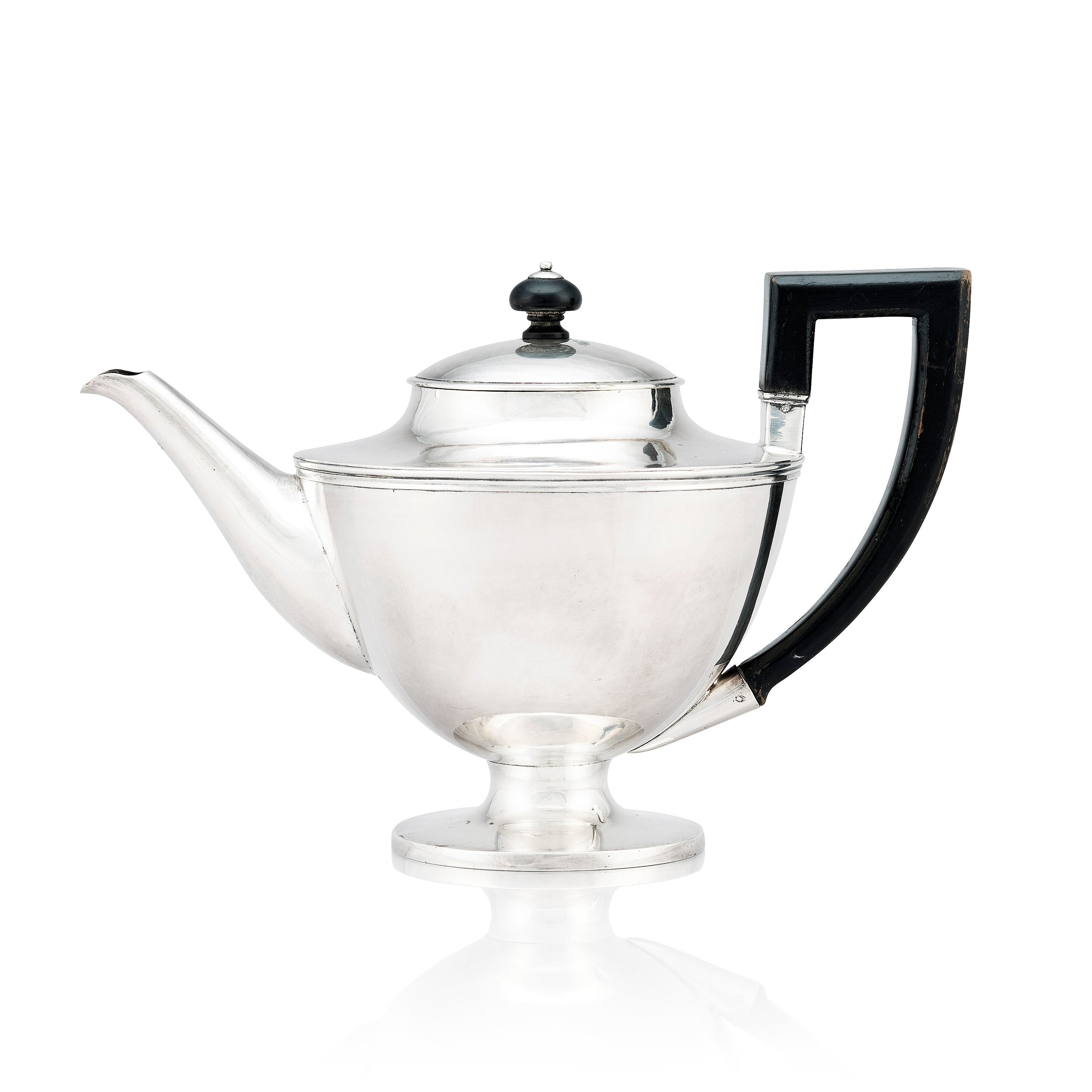A Swedish 18th Century silver tea-pot, marks of Diedrich Schvart ...