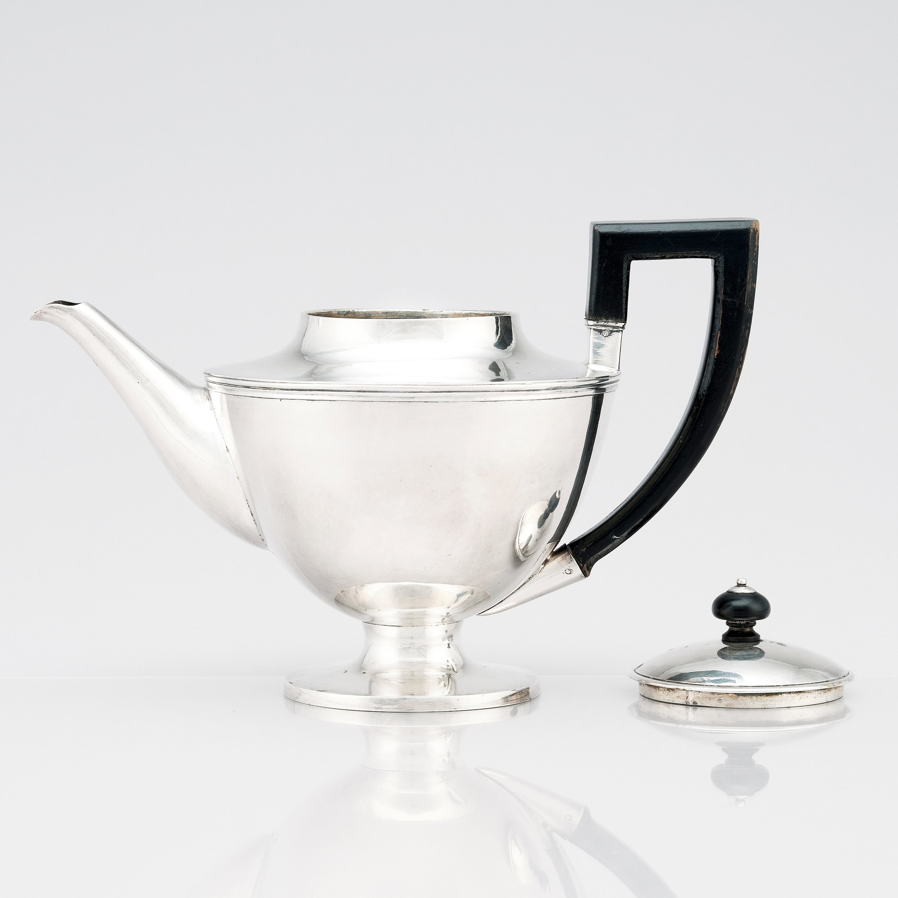 A Swedish 18th Century silver tea-pot, marks of Diedrich Schvart ...
