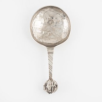 A Swedish Silver Vodka Spoon, mark of Conrad Gadd, Kristianstad 1734 ...