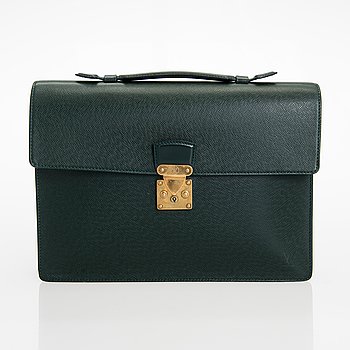 Louis Vuitton, A Taiga leather 'Minuto' Briefcase. - Bukowskis