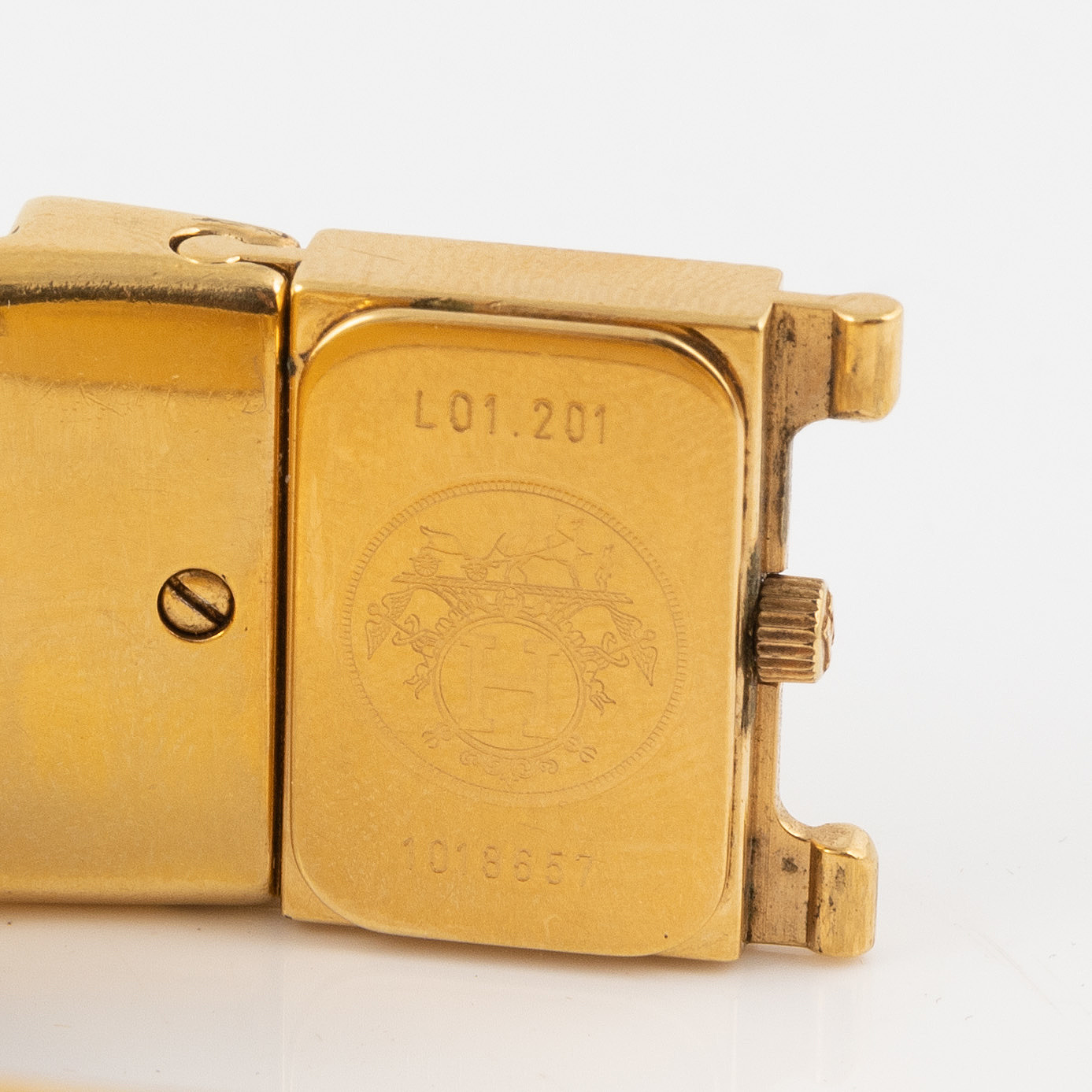 Hermès, A enamel and gold hardware 'Loquet watch'. - Bukowskis