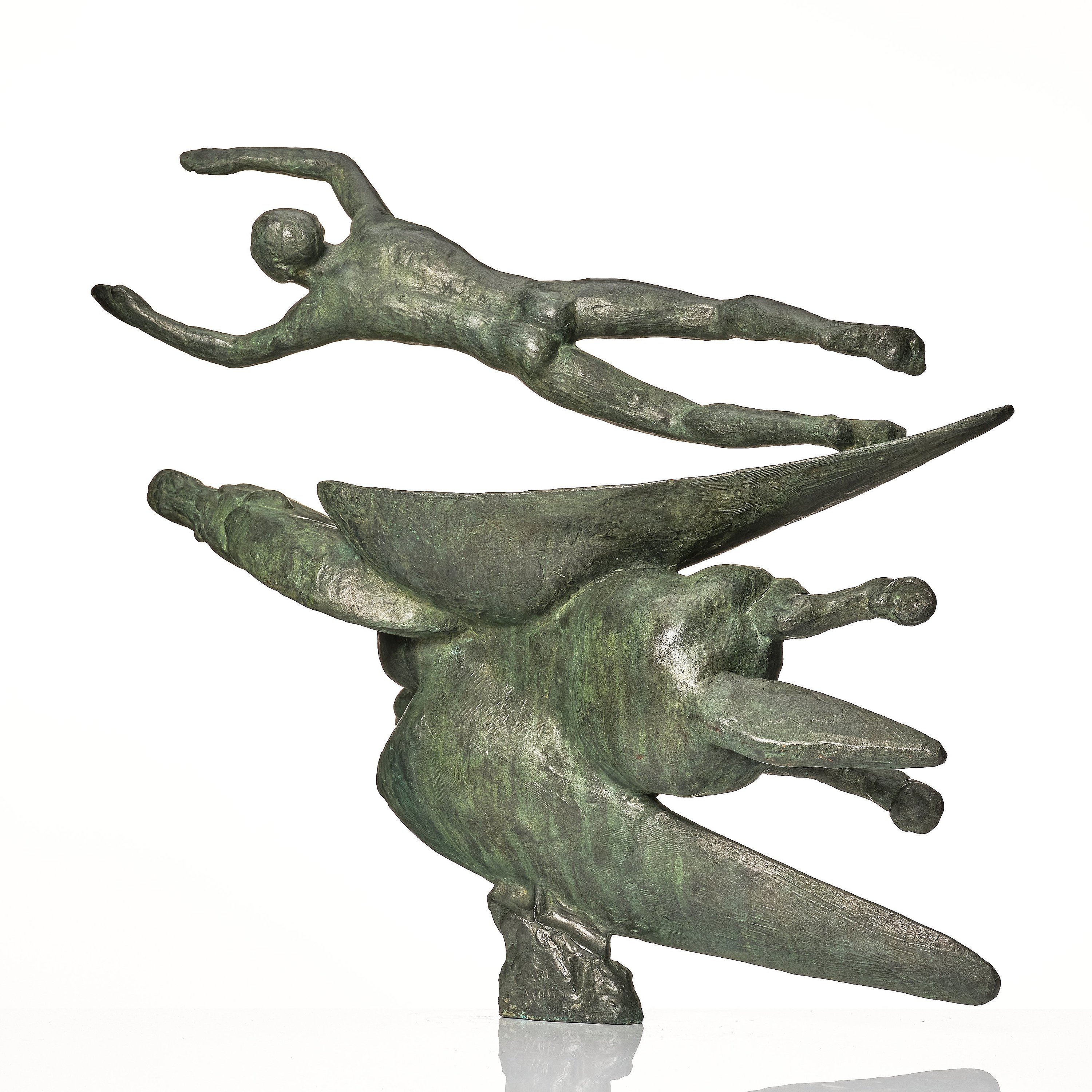 Carl Milles, "Människan och Pegasus". - Bukowskis