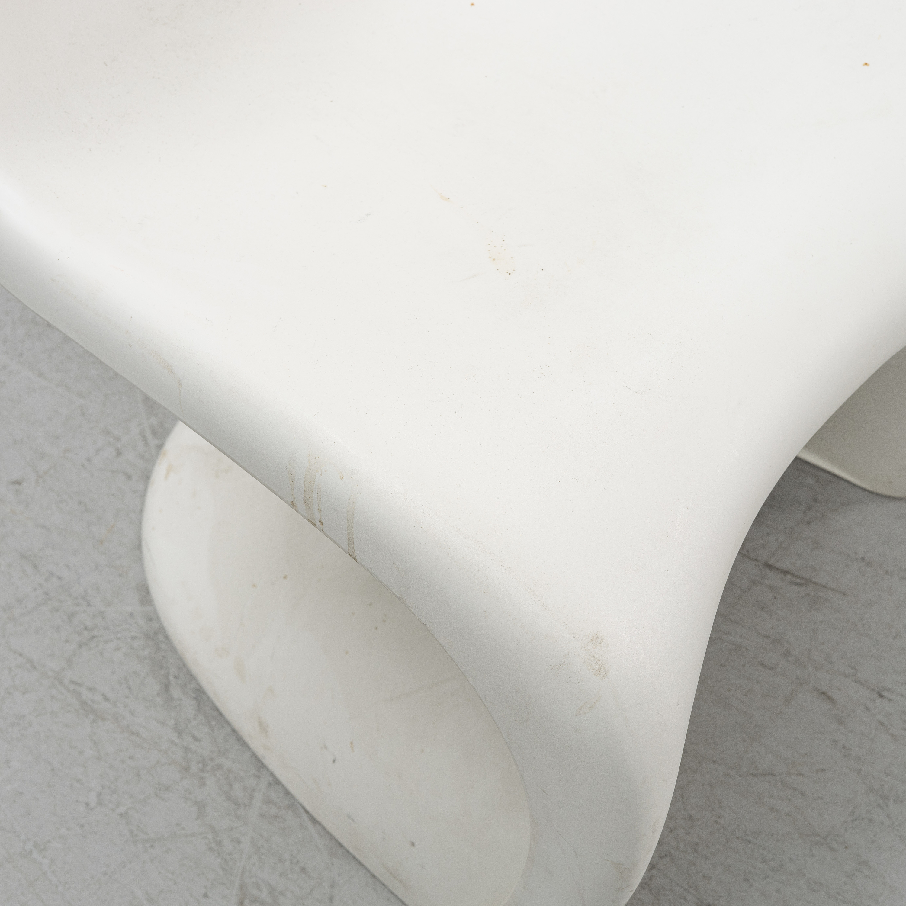 Verner Panton, three white plastic 'Panton Chair Classic', chairs ...