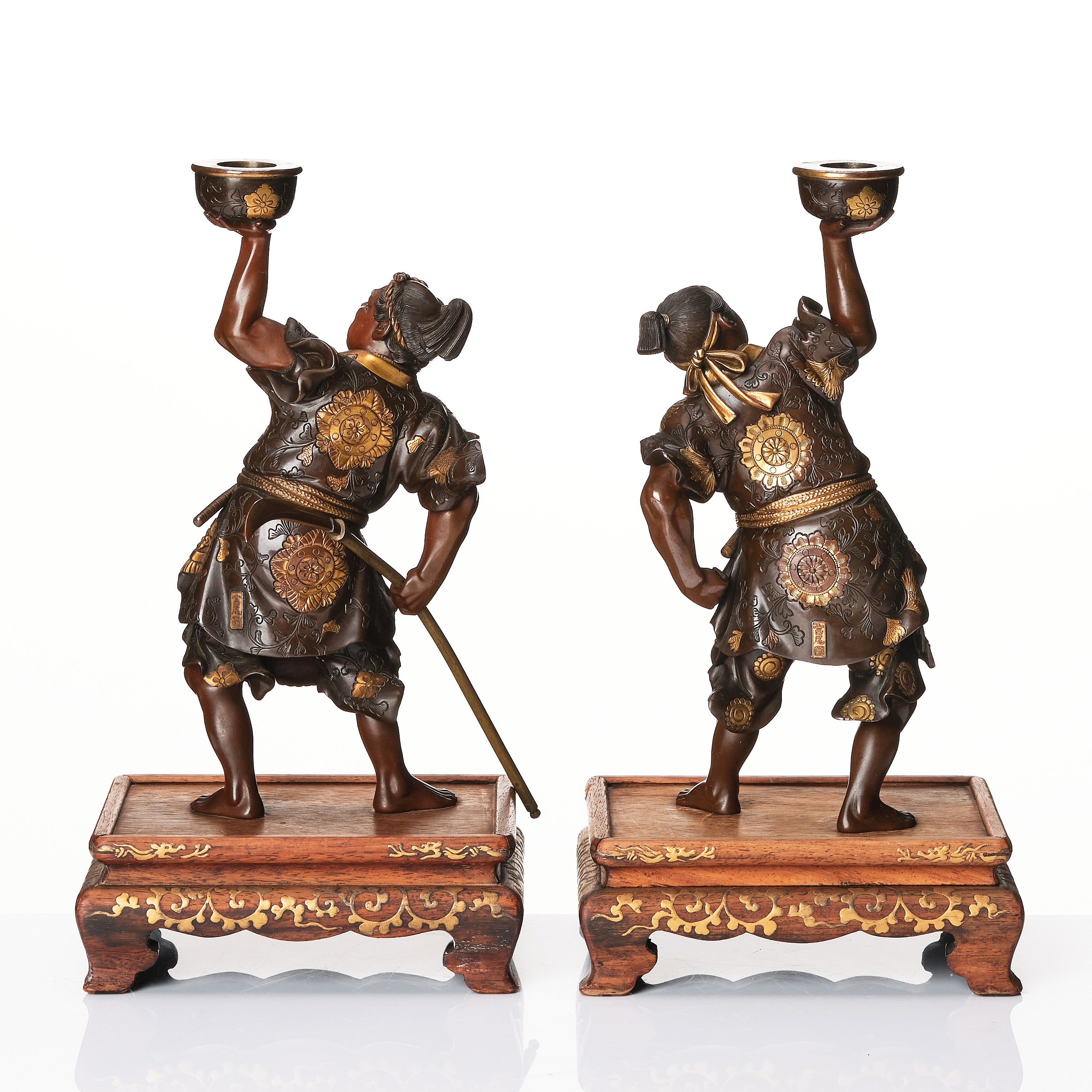 Two Japanese sculptures, signed Miyao Zo, Meiji period (1868-1912 ...