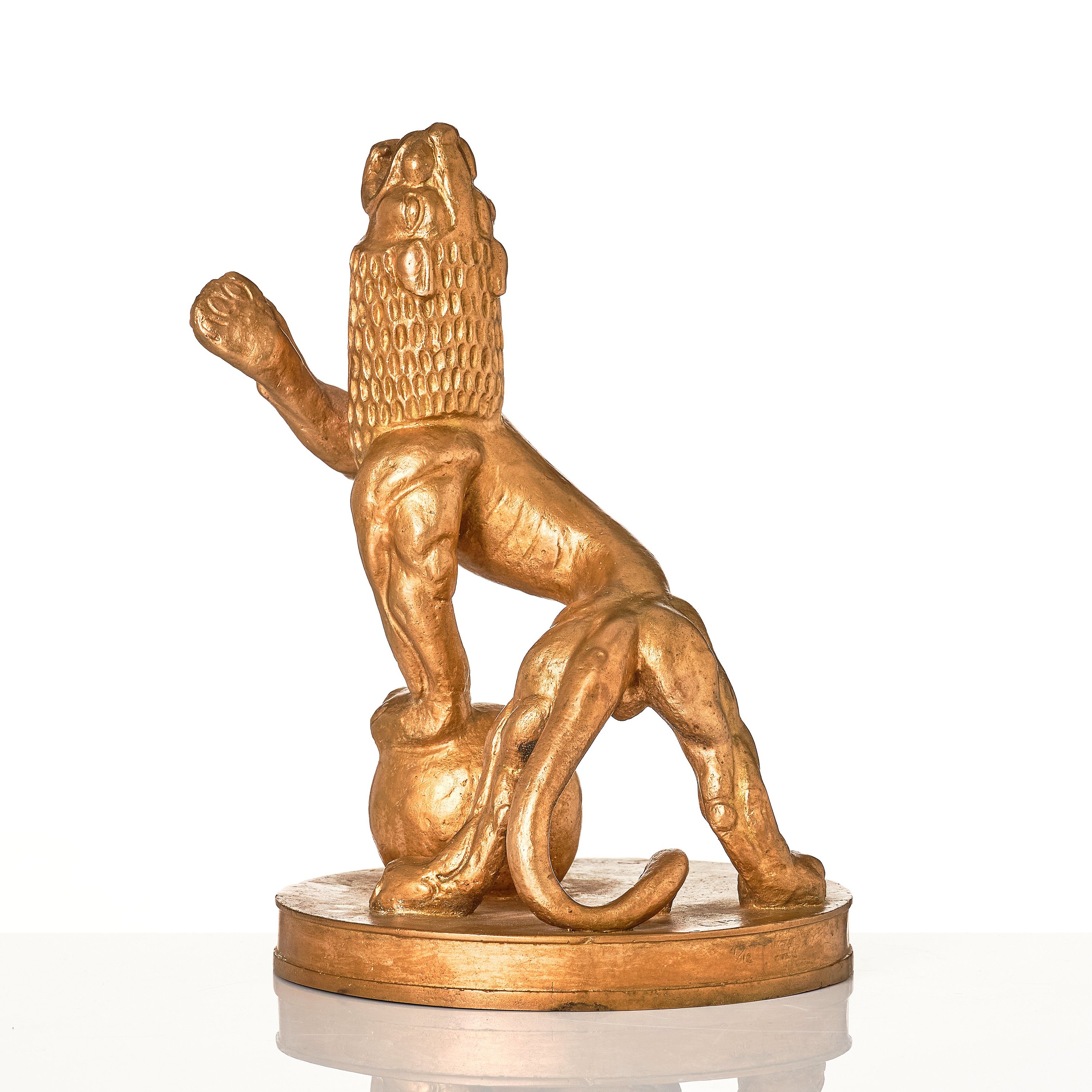 Carl Milles, "Heraldiskt lejon" (=Heraldic lion). - Bukowskis