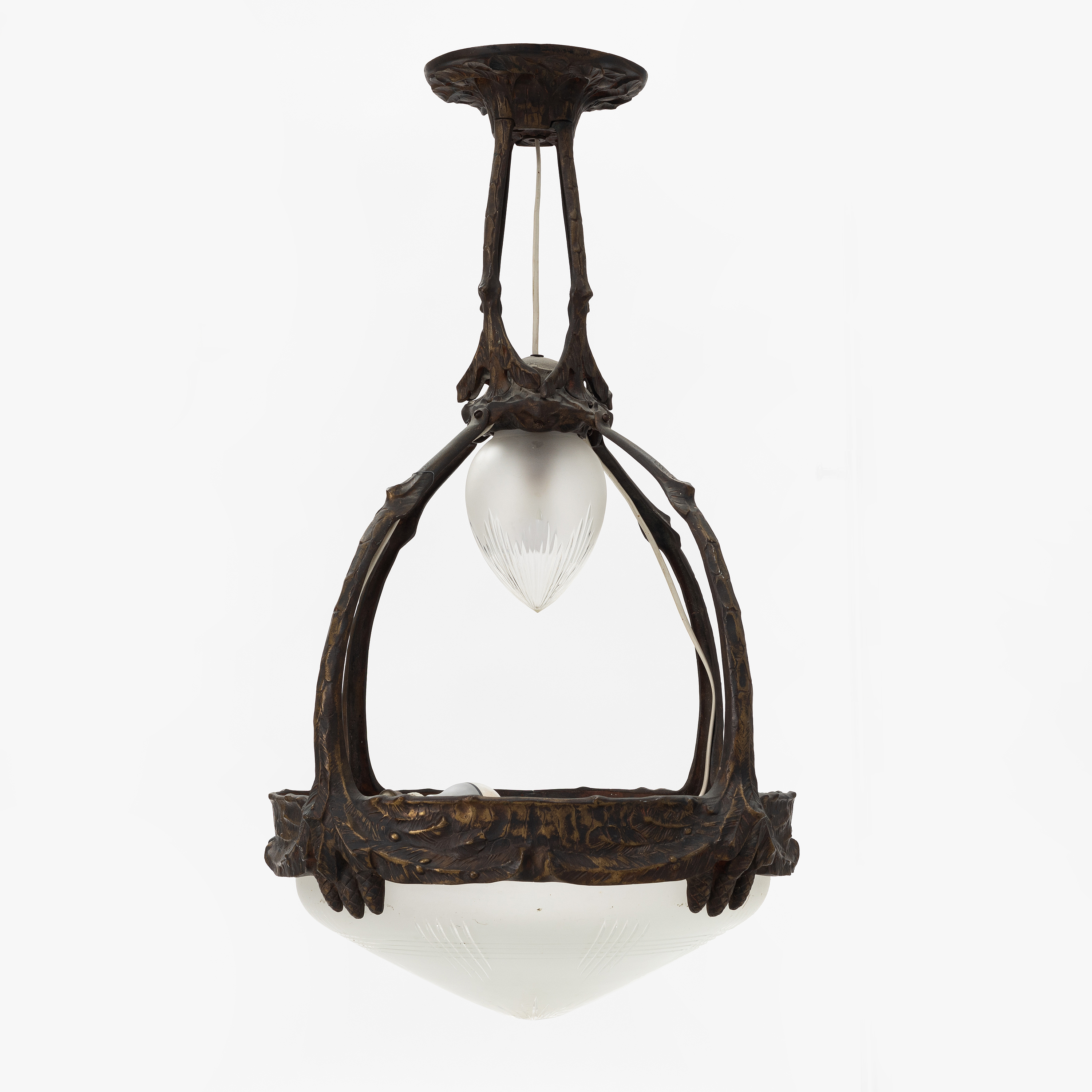 Taklampa, jugend, Arvid Böhlmarks lampfabrik, Stockholm, 1900-talets ...