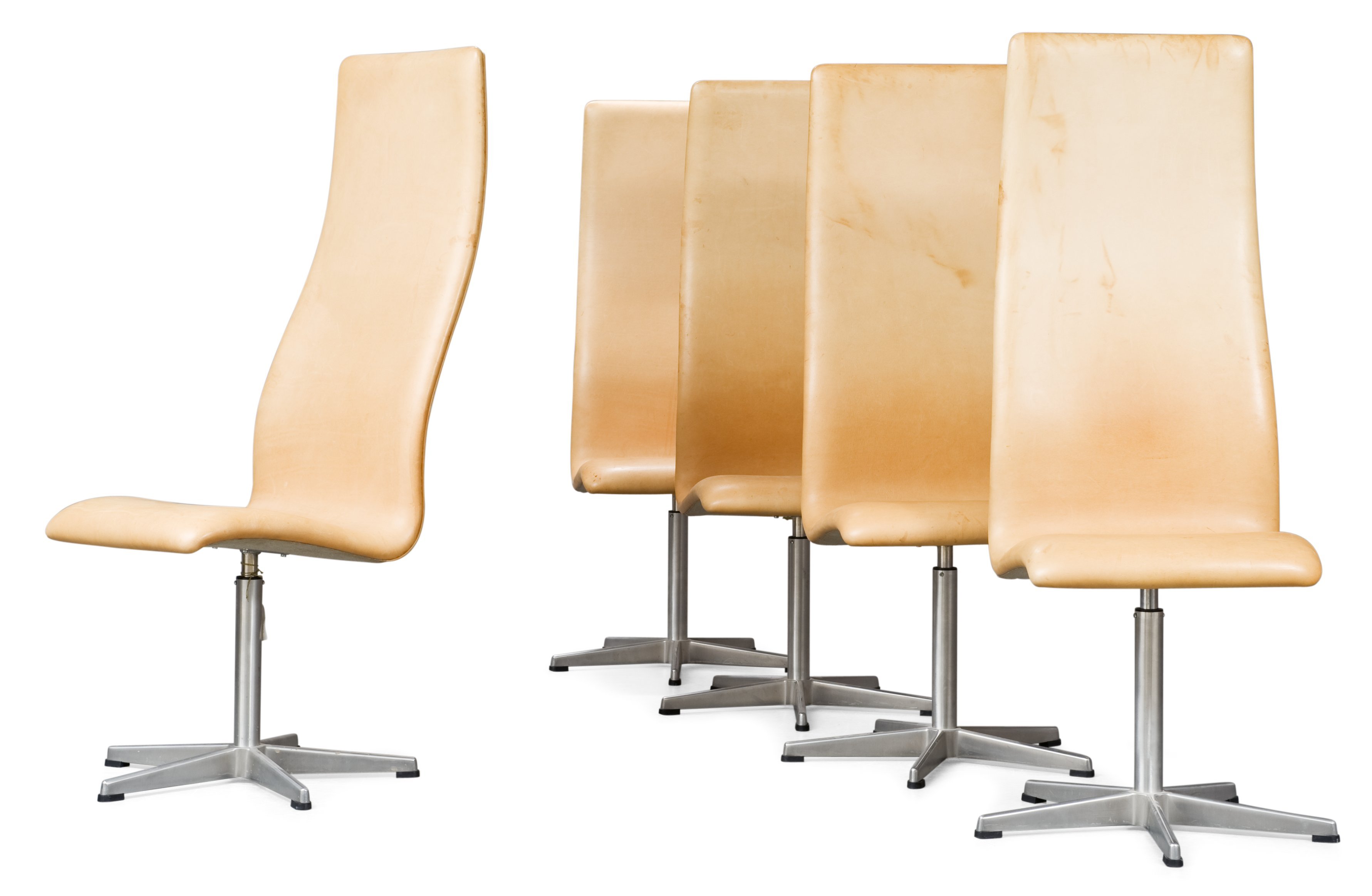 ARNE JACOBSEN, 5 st "Oxford Chair", Fritz Hansen, Danmark 1989. - Bukowskis