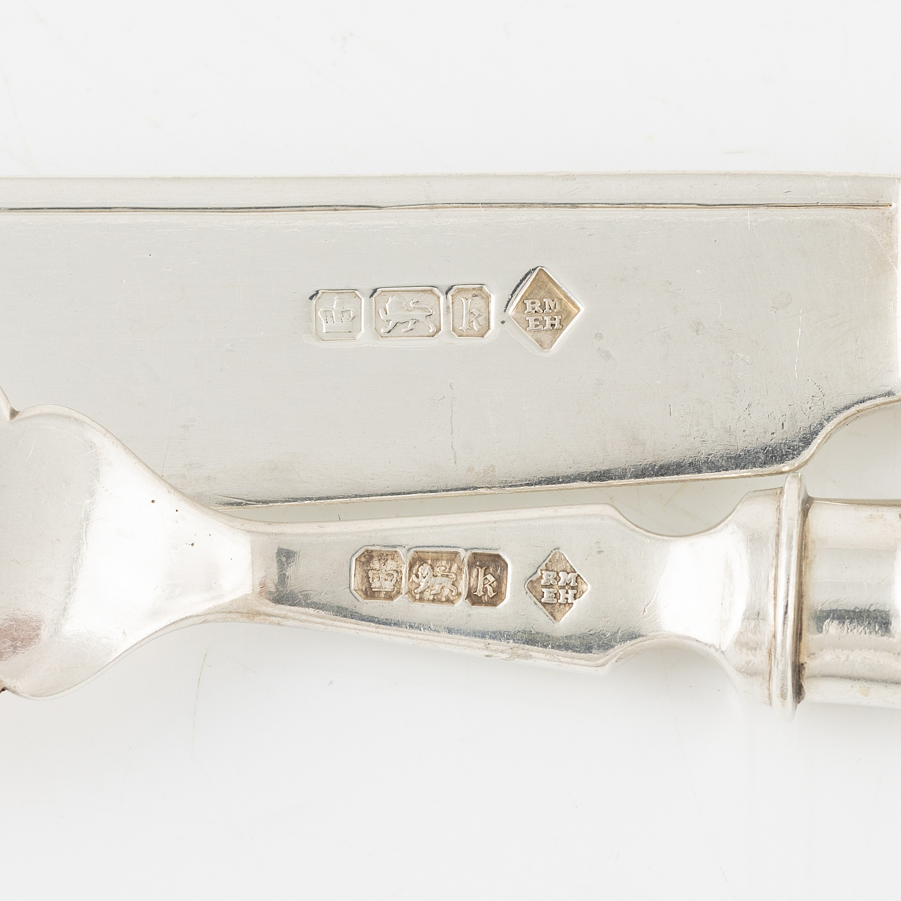 A silver fish cutlery, Martin, Hall & Co (Richard Martin & Ebenezer ...