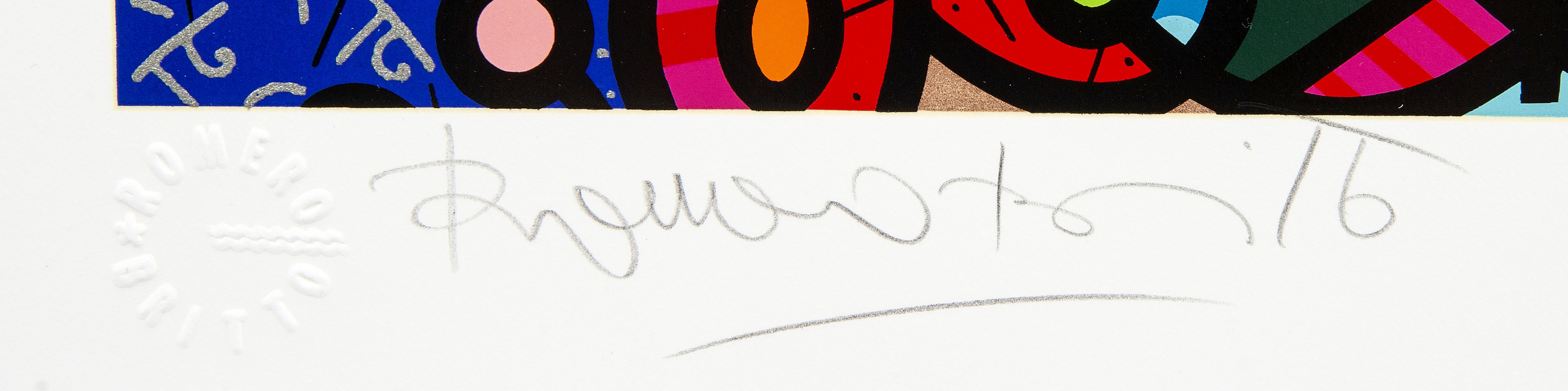 Romero Britto, book signed and numbered XLII/L included a lithograph ...