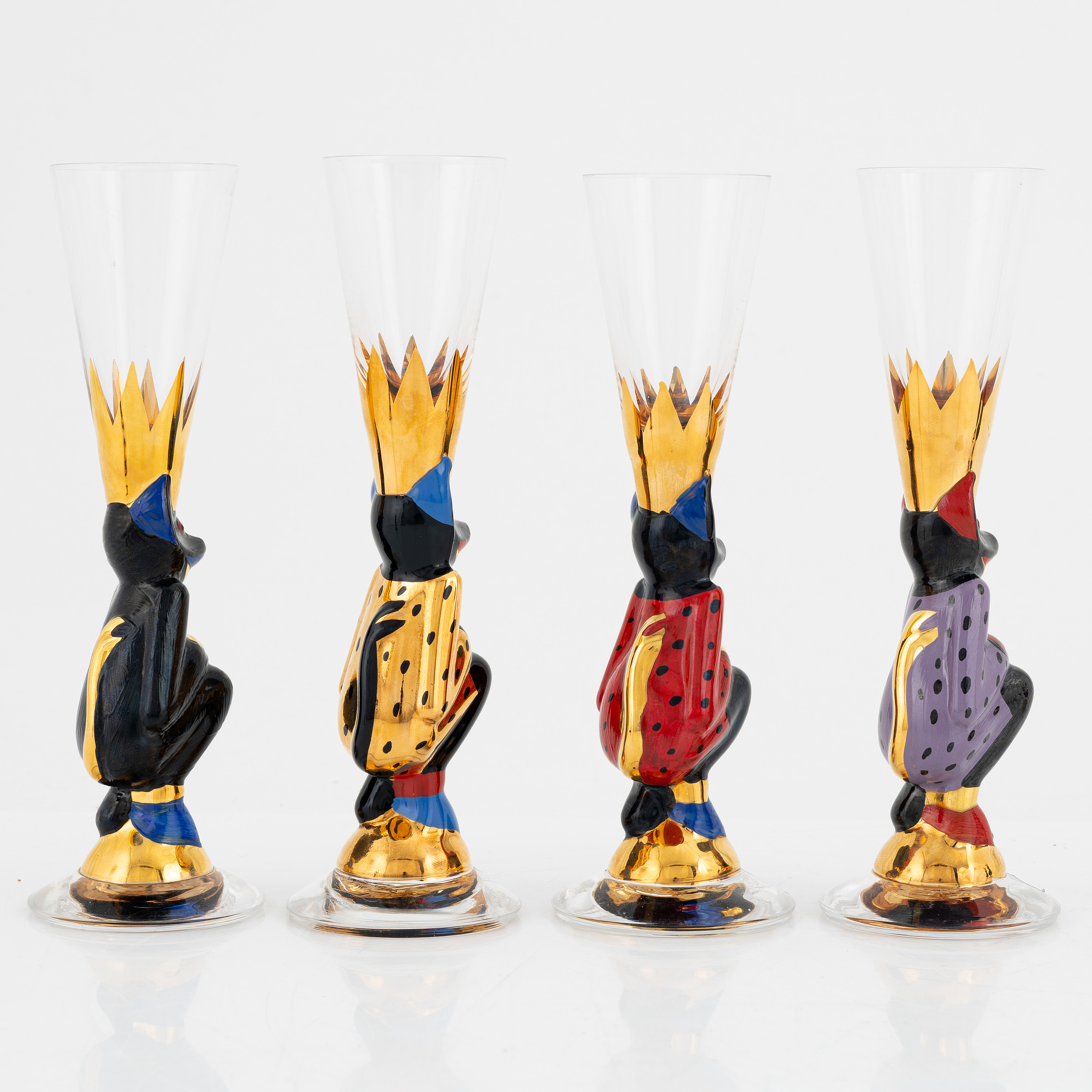 Gunnar Cyrén, snapsglas, 7 st, "Nobel", sk djävulsglas, "Nobel ...