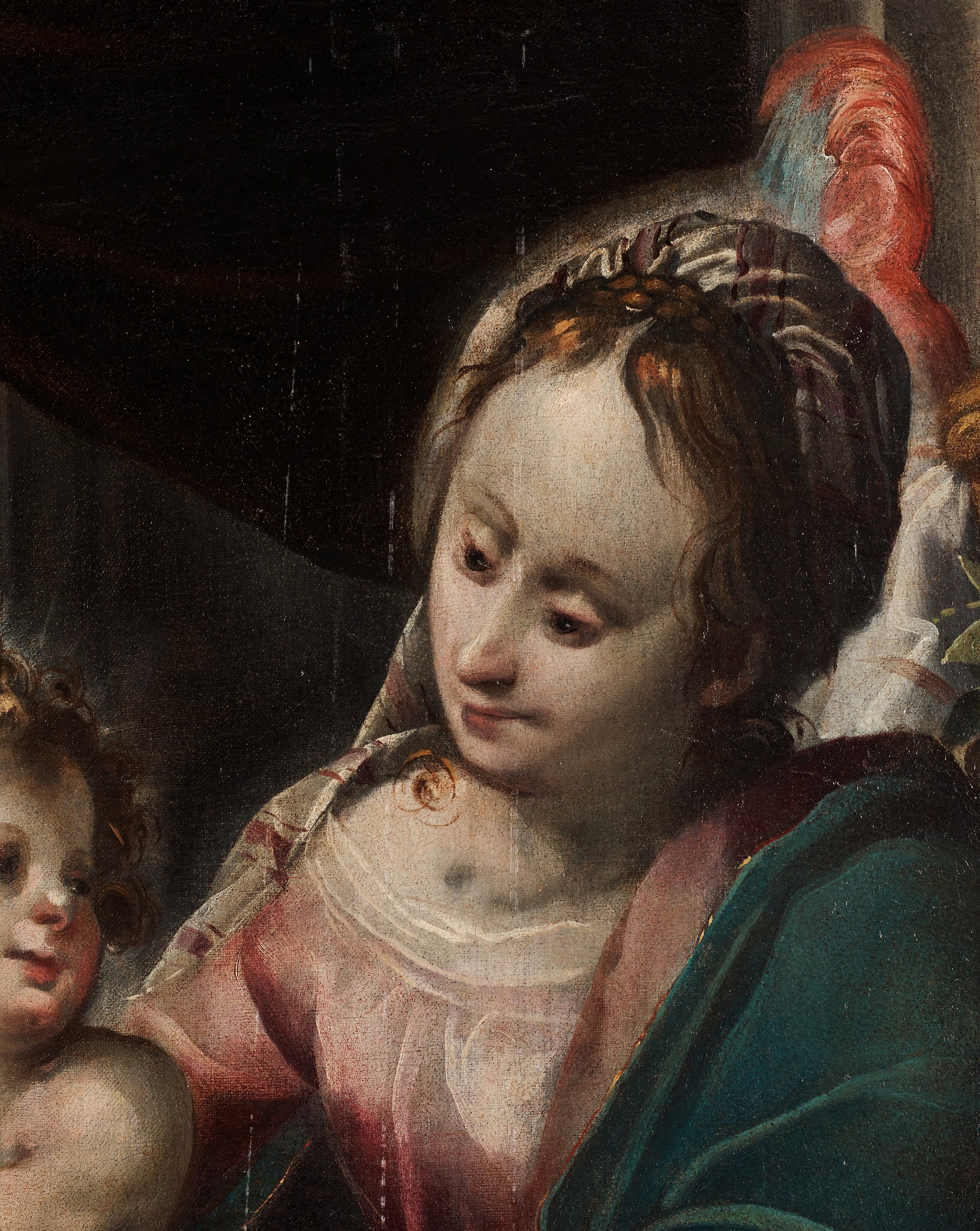 Bartholomeus Spranger Circle of, The mystical marriage of Saint ...