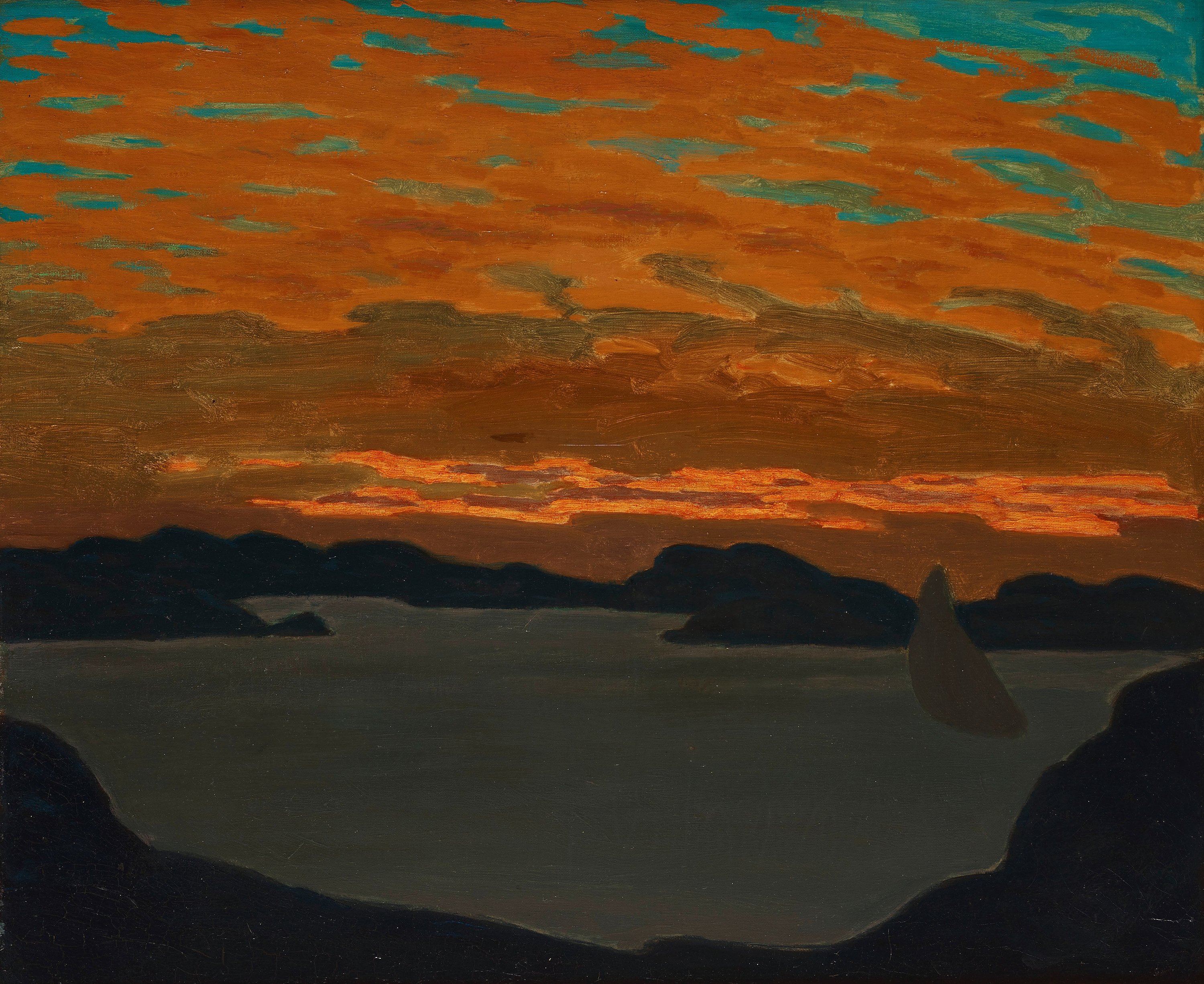 Pelle Swedlund, Ship at dusk. - Bukowskis