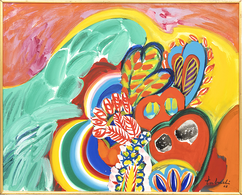 Yasse Tabuchi, oil on canvas signed and dated 68. - Bukowskis