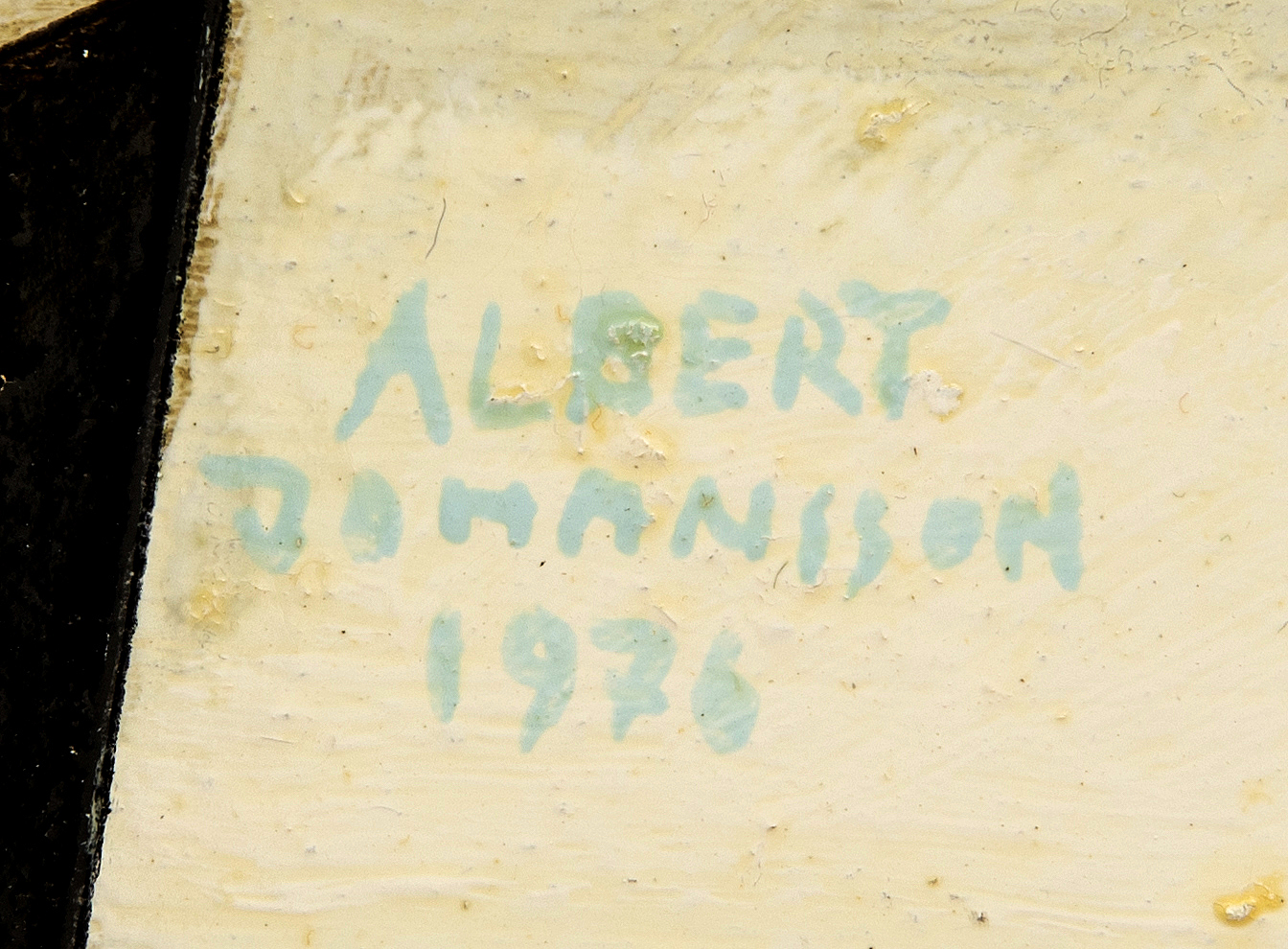 Albert Johansson, olja på pannå, signerad och daterad 1976. - Bukowskis