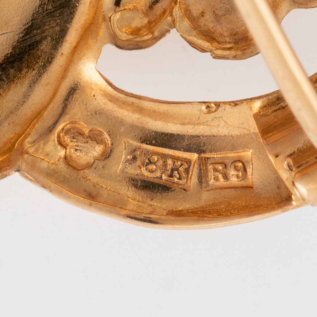 18K gold and pearl brooch, Alton. - Bukowskis