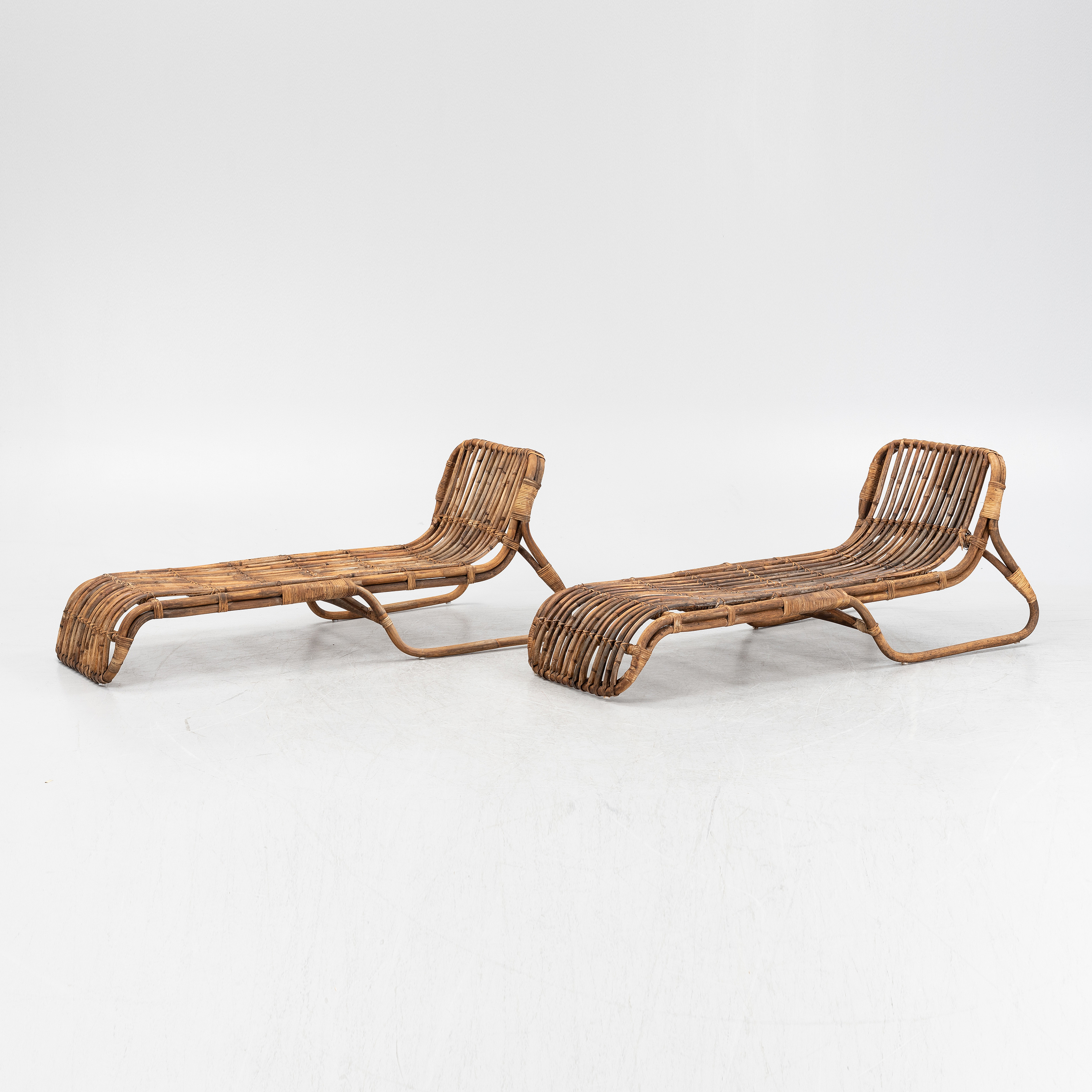 Piet Hein Eek, a pair of rattan and bamboo lounge chairs, Ikea. - Bukowskis