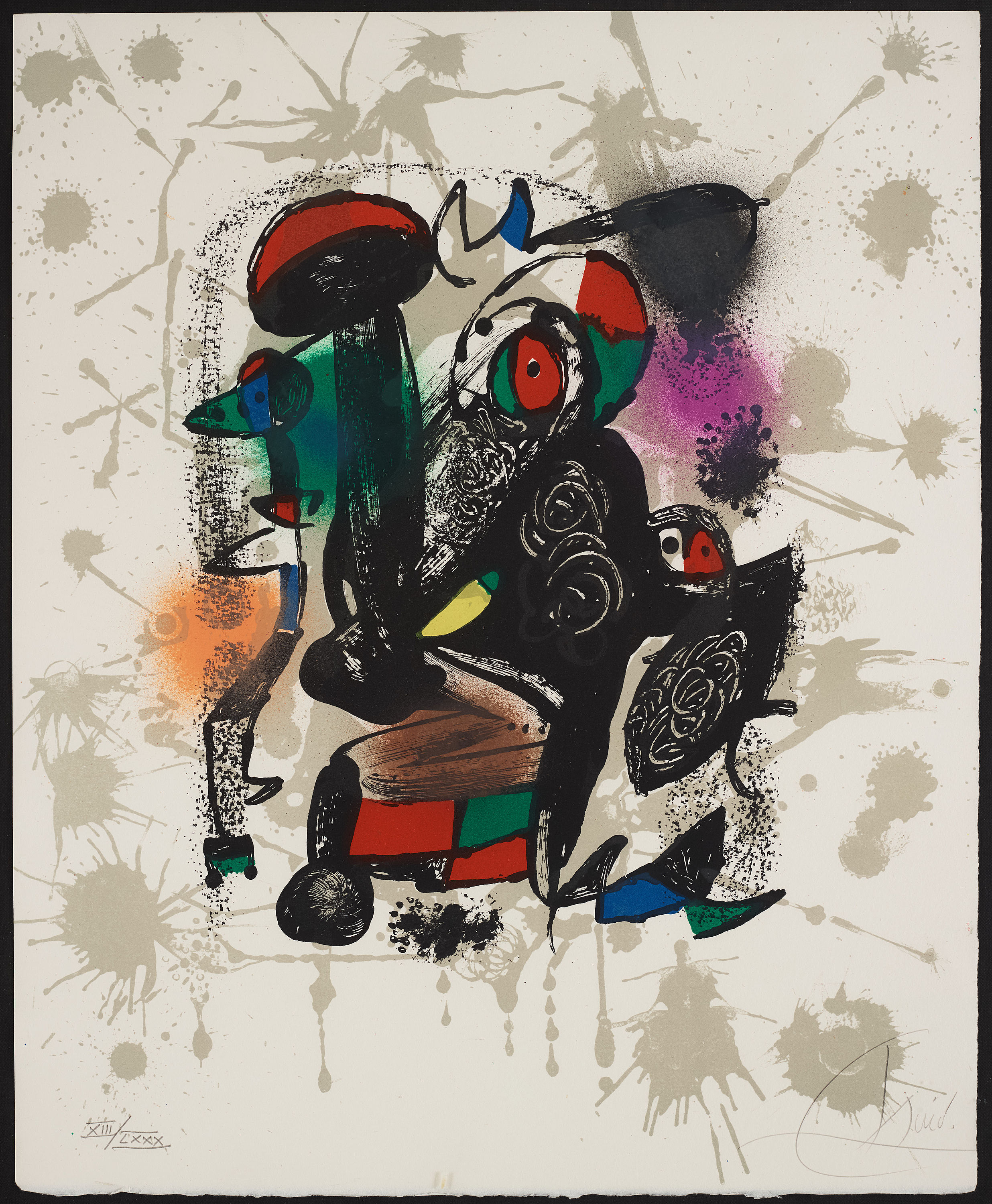 Joan Miró, lithographs in colours. Signed and numbered XIII/LXXX ...