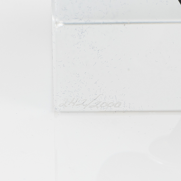 Oiva Toikka, annual glass cube 1996, signed Oiva Toikka, Nuutajärvi ...