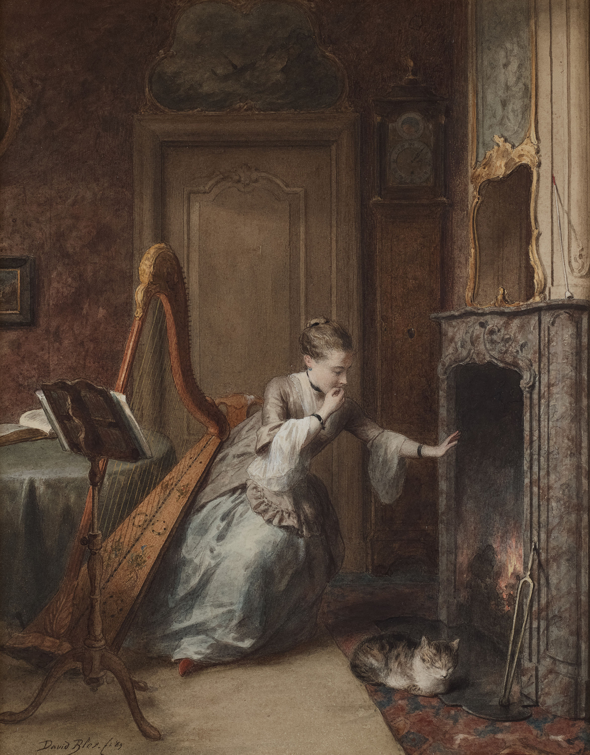 David Bles, Vid öppna spisen. - Bukowskis