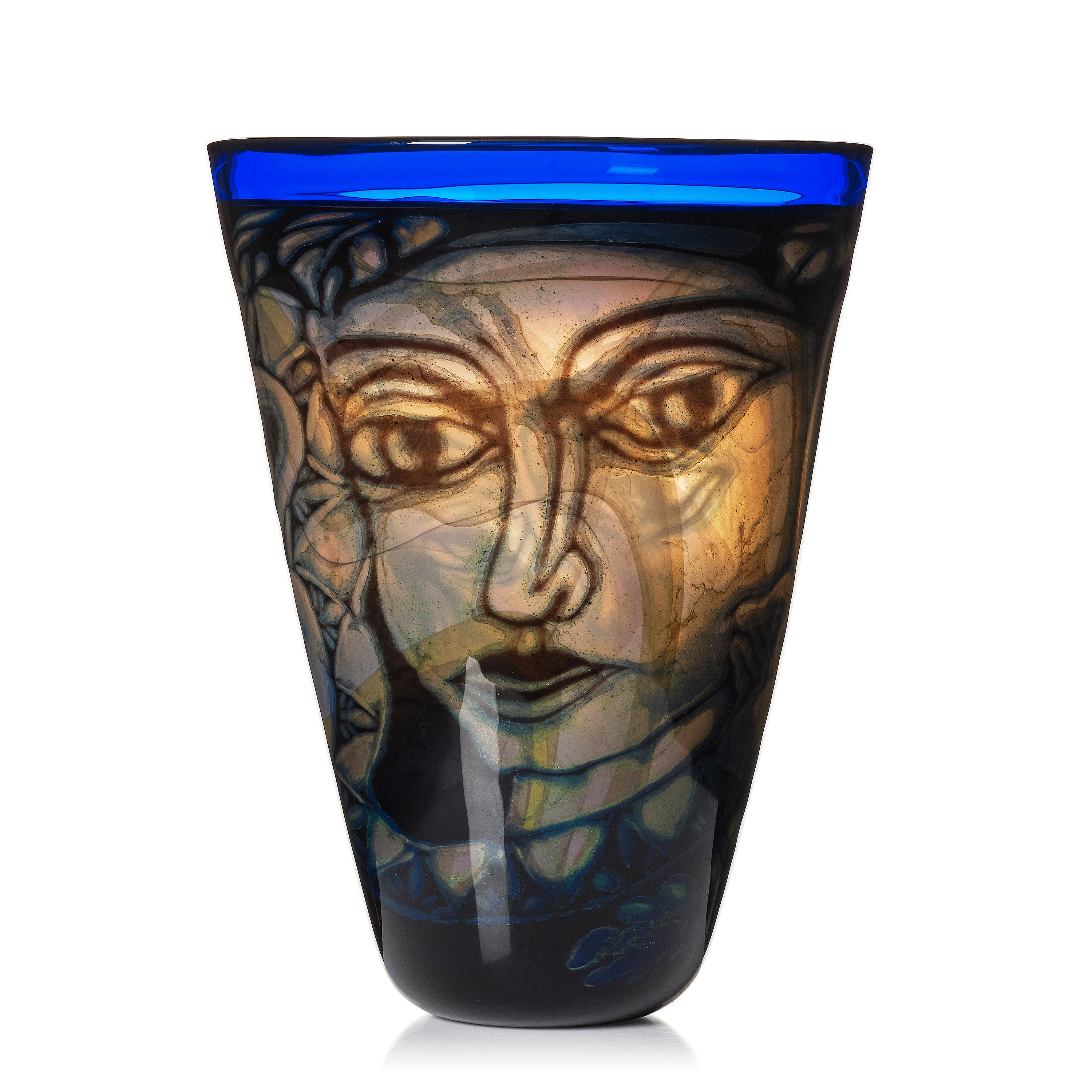 Eva Englund, a 'graal' glass vase, Orrefors, Sweden 1988. - Bukowskis