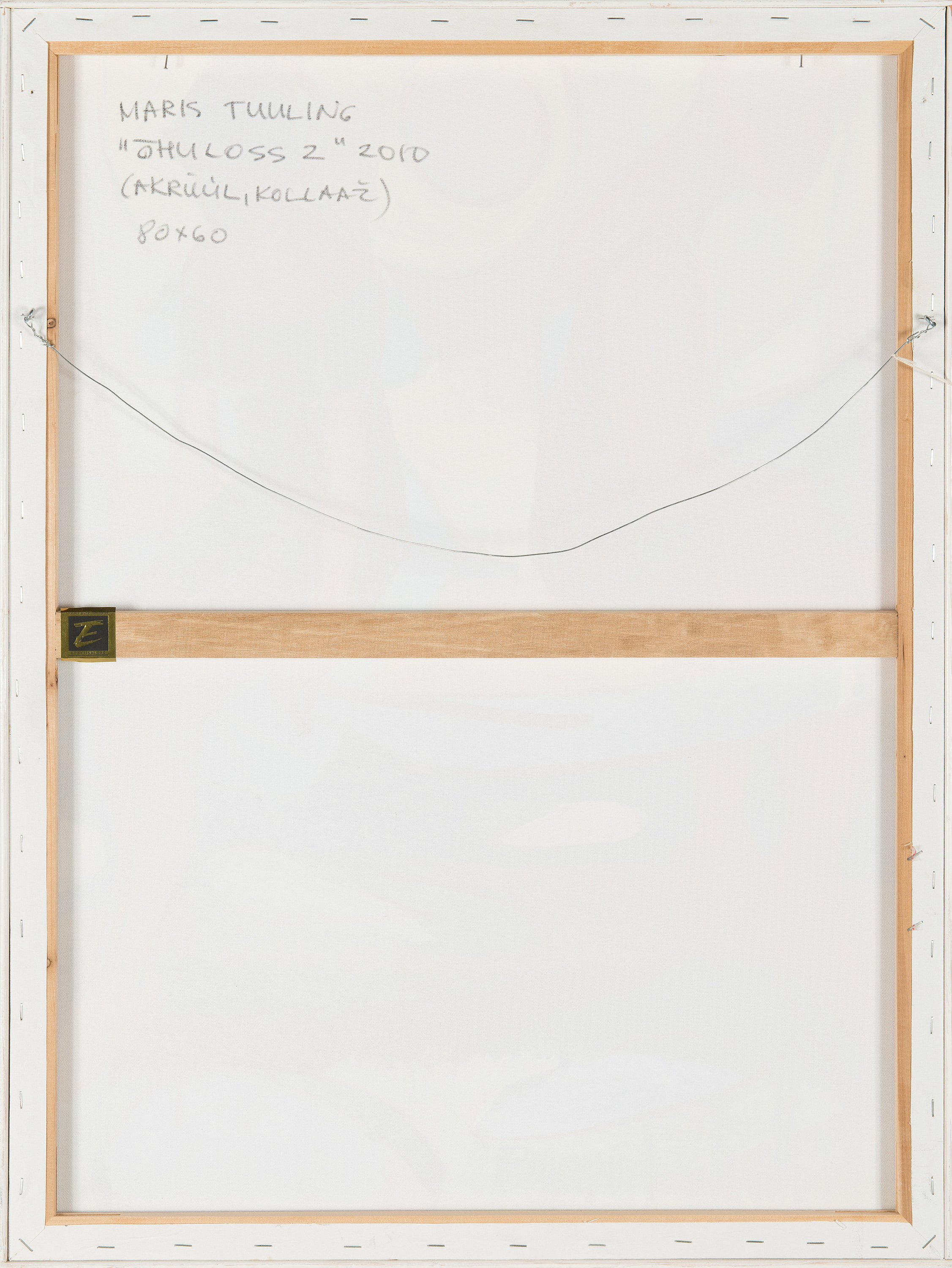 Maris Tuuling, acrylic on collage on canvas, signed and dated 2010 ...