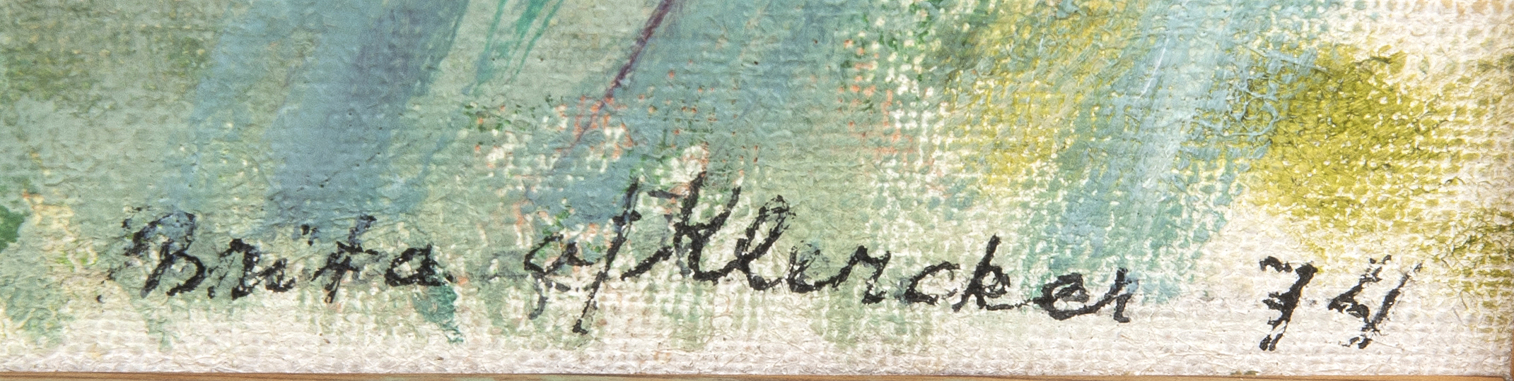 Brita af Klercker, oil on canvas signed and dated 74. - Bukowskis