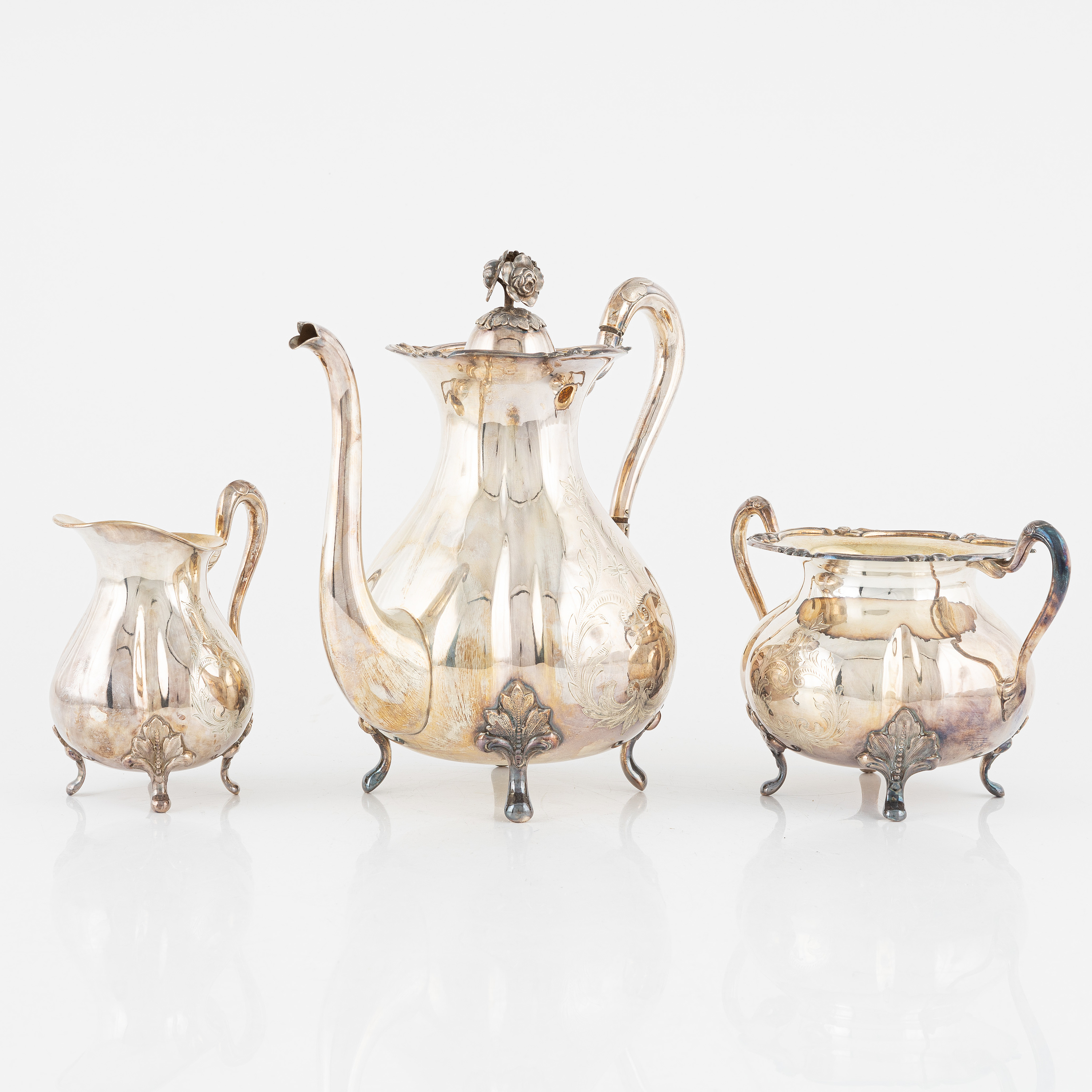 A silver coffee service, GAB Stockholm 1946. - Bukowskis