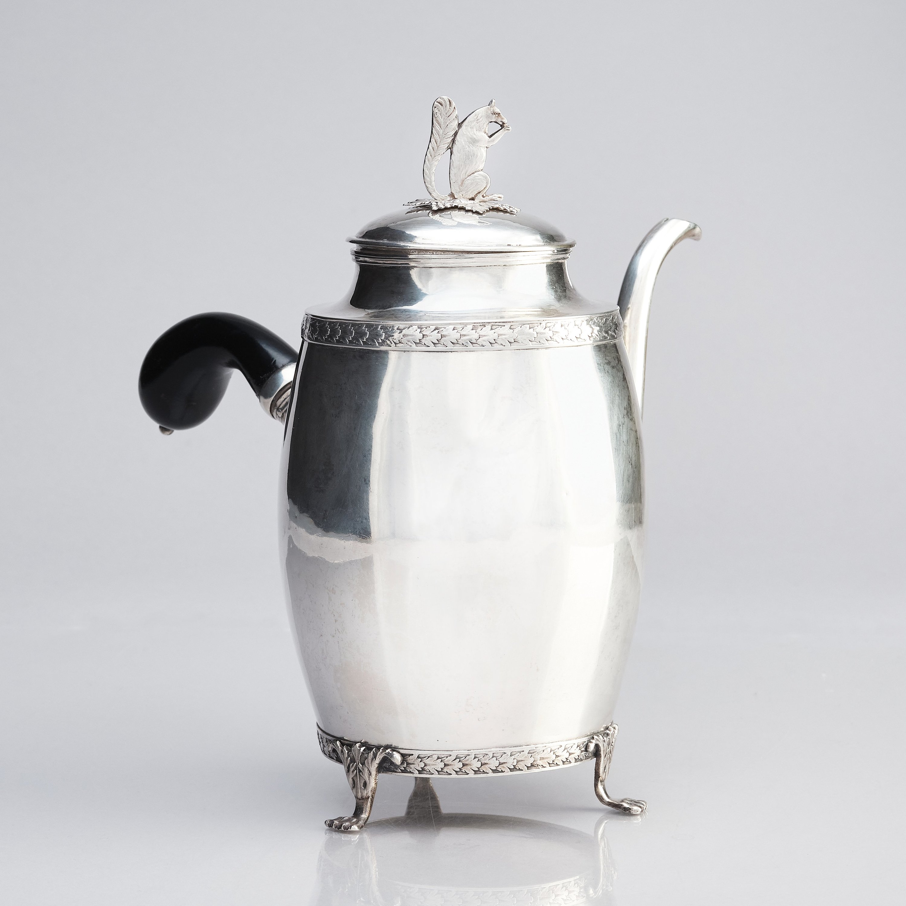 Johan Petter Grönvall, kaffekanna, silver, Stockholm 1818. Empire ...