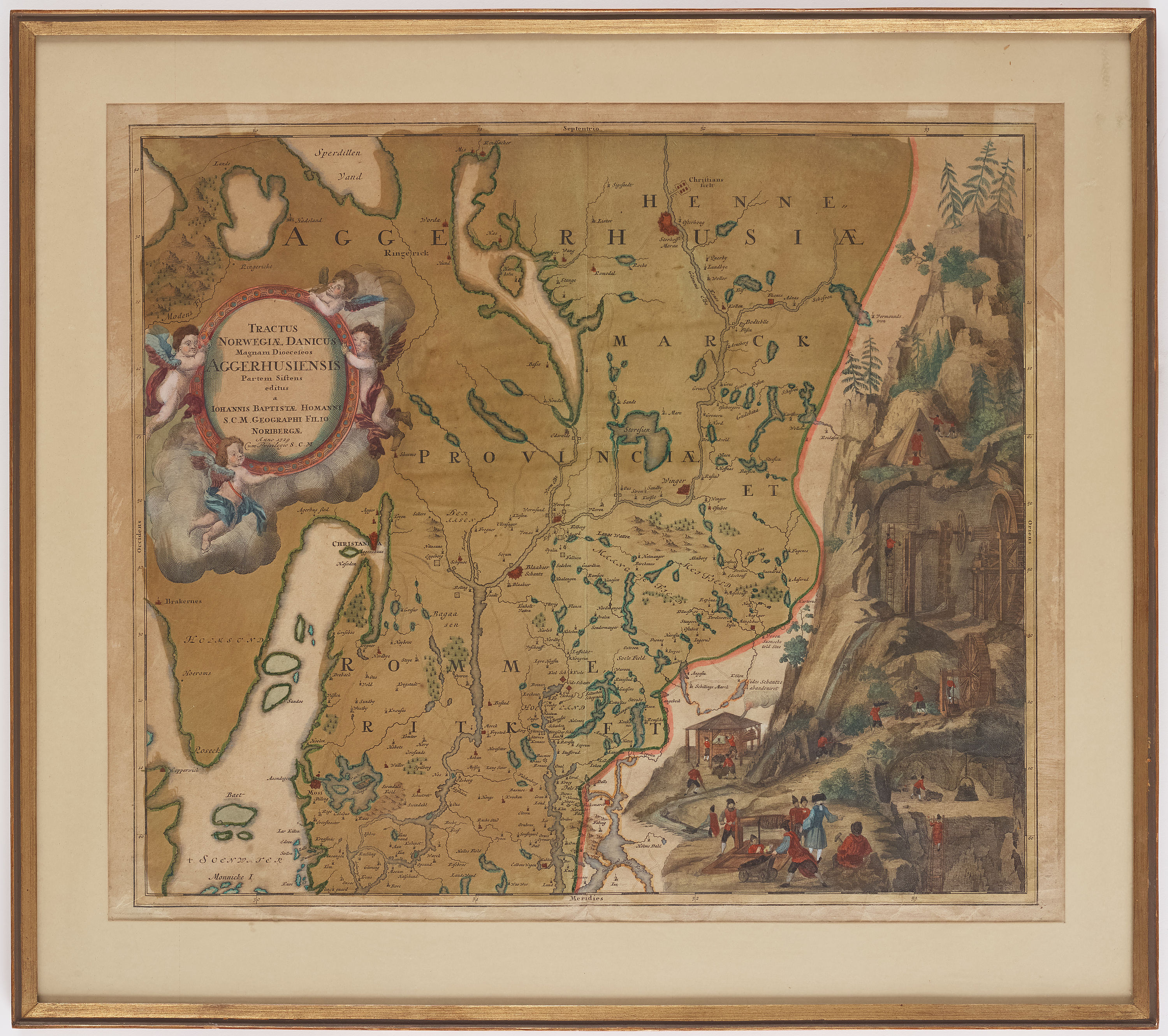 Johann Baptist Homann, karta, daterad 1729. - Bukowskis