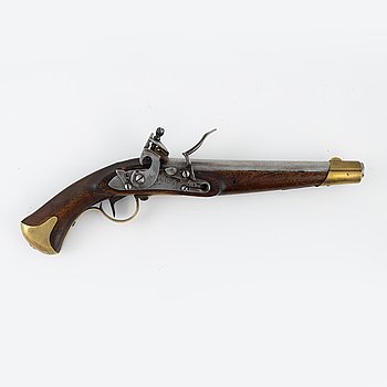 A Swedish smoothbored flintlock pistol, 1820 pattern. - Bukowskis