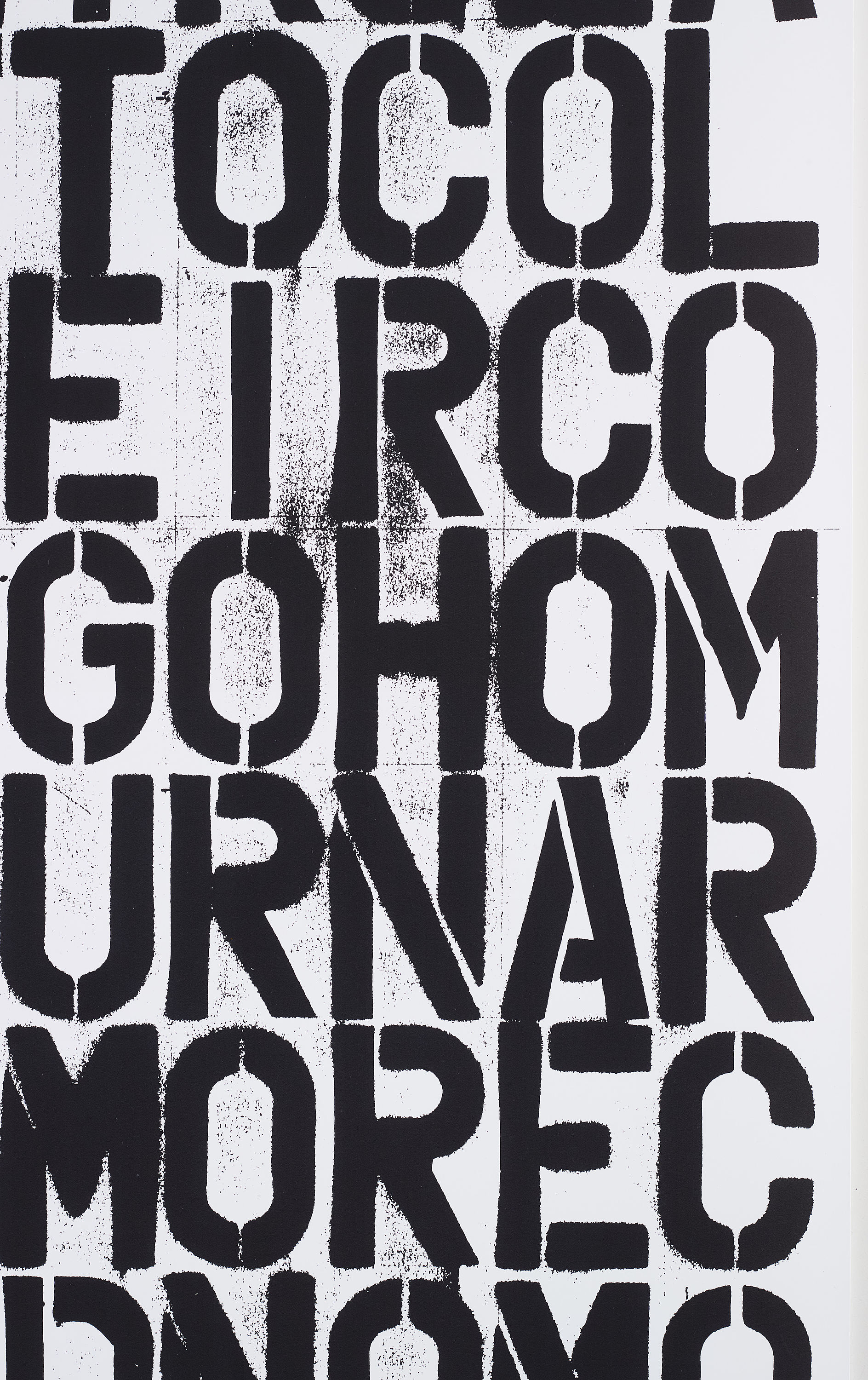 Christopher Wool and Felix Gonzalez-Torres, "Untitled (The Show is Over)". - Bukowskis