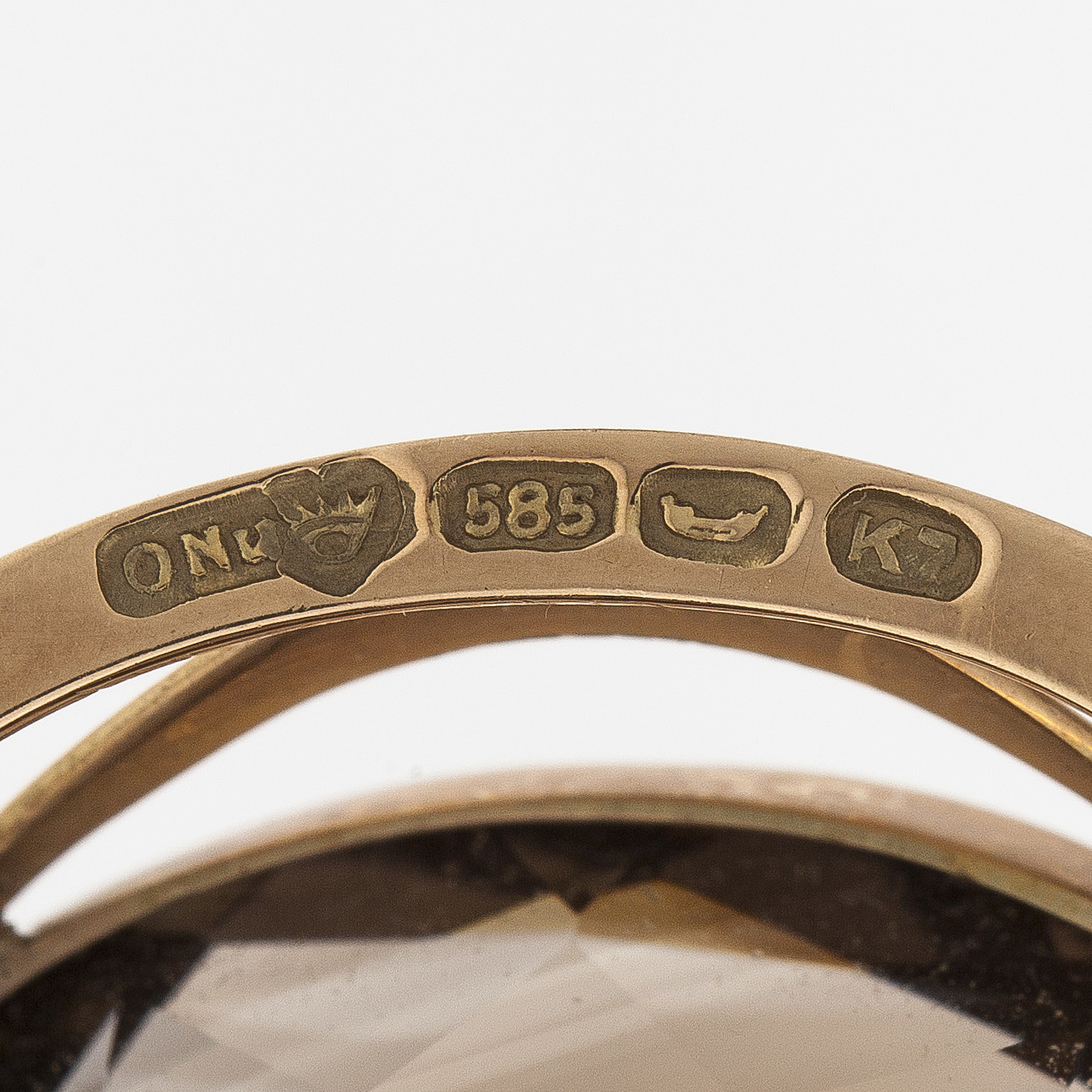 Halsband, 14K och 18K guld och rökkvarts. Olavi Nupponen, Helsingfors ...
