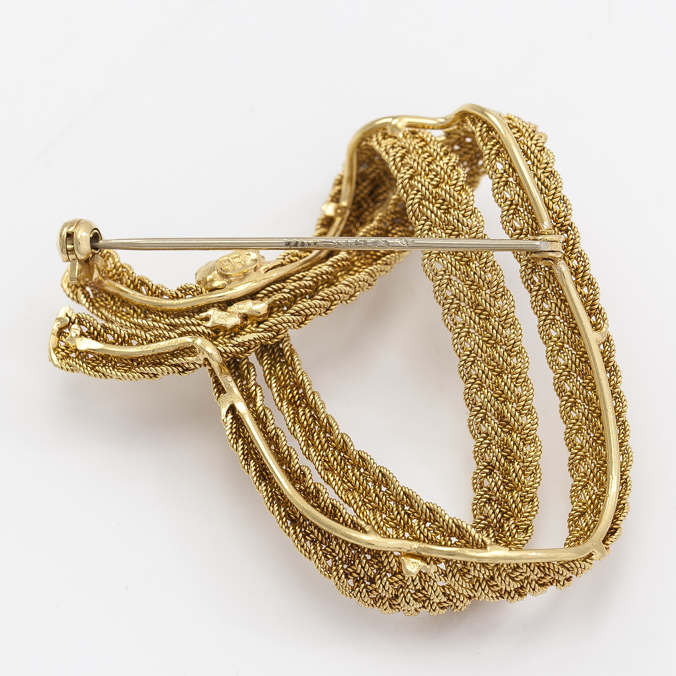 Brosch, 14K/18K guld. Finska importstämplar. - Bukowskis