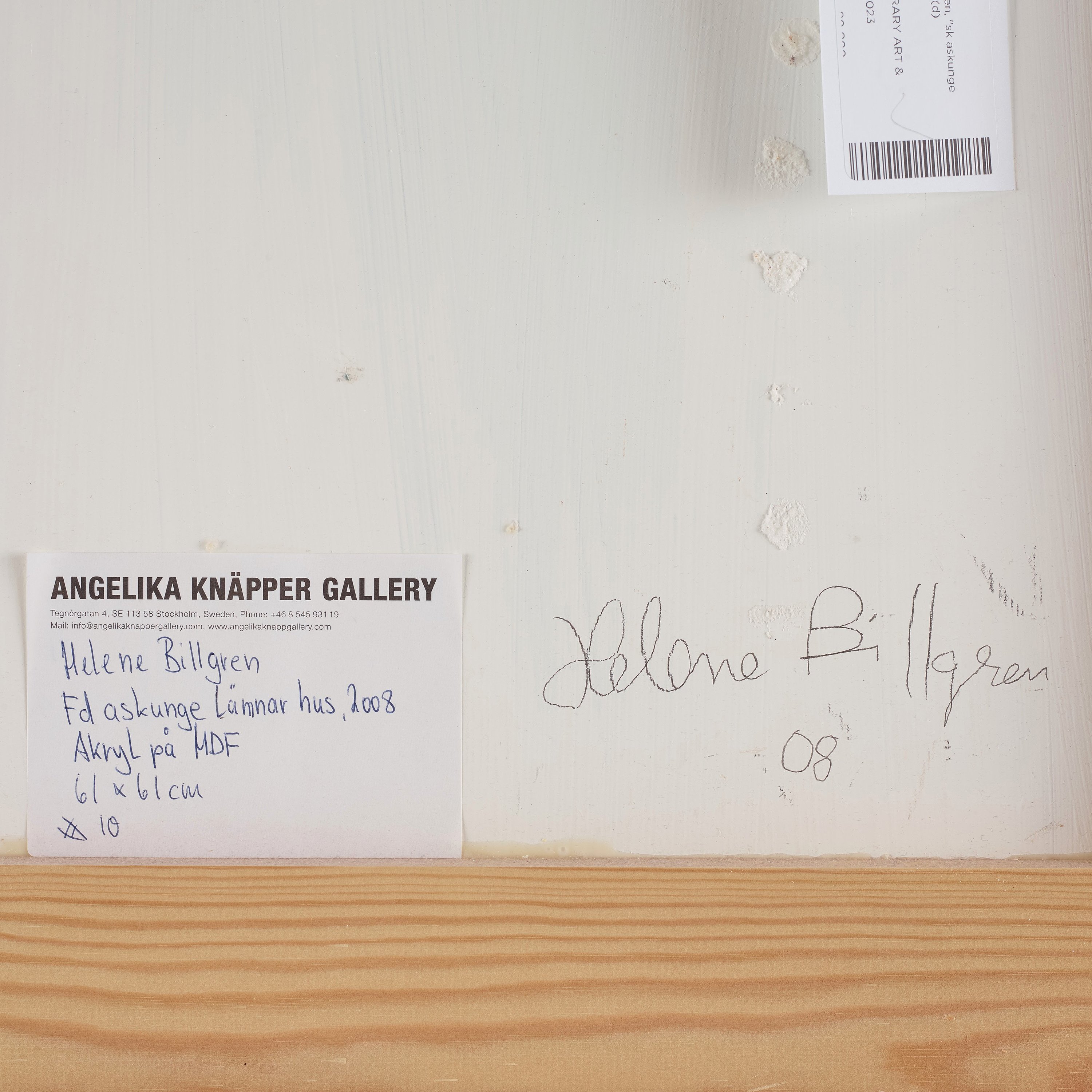 Helene Billgren, 'sk askunge lämnar hus'. - Bukowskis