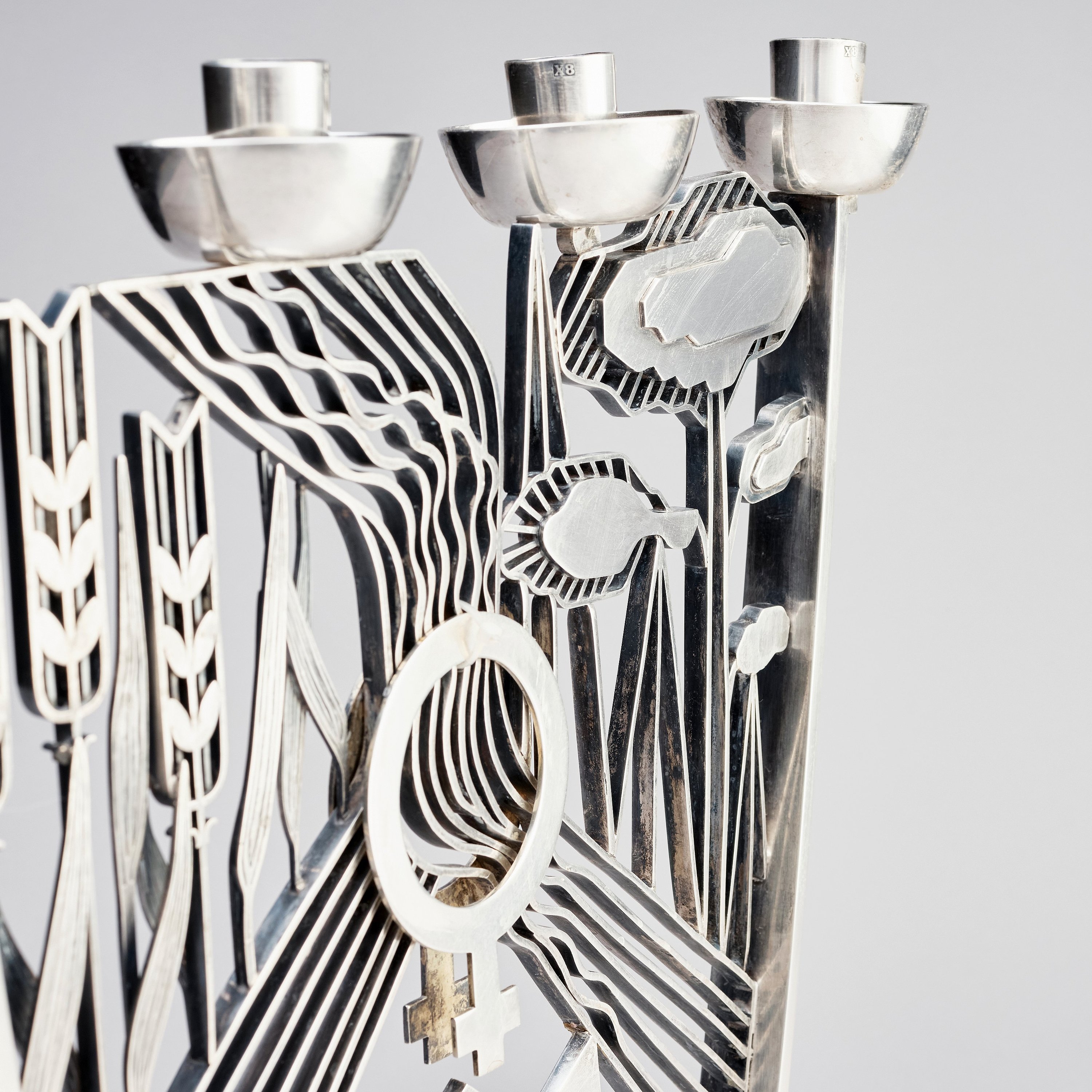 Per Sköld, a four light silver candelabrum, Samuelssons Silversmedja ...