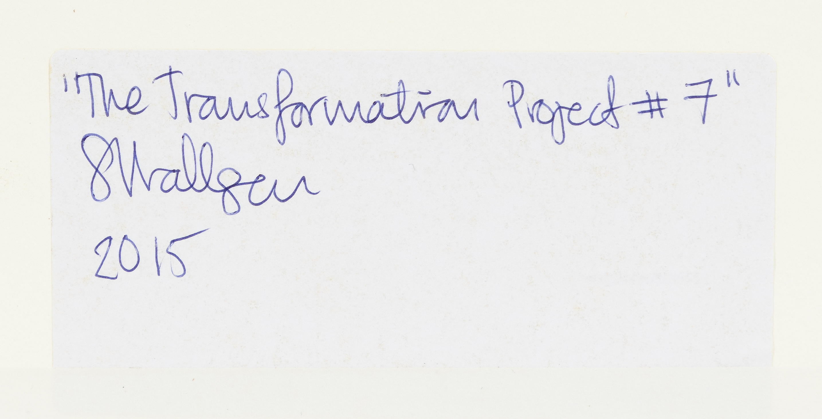 Sara Wallgren, "The Transformation Project, #7". - Bukowskis