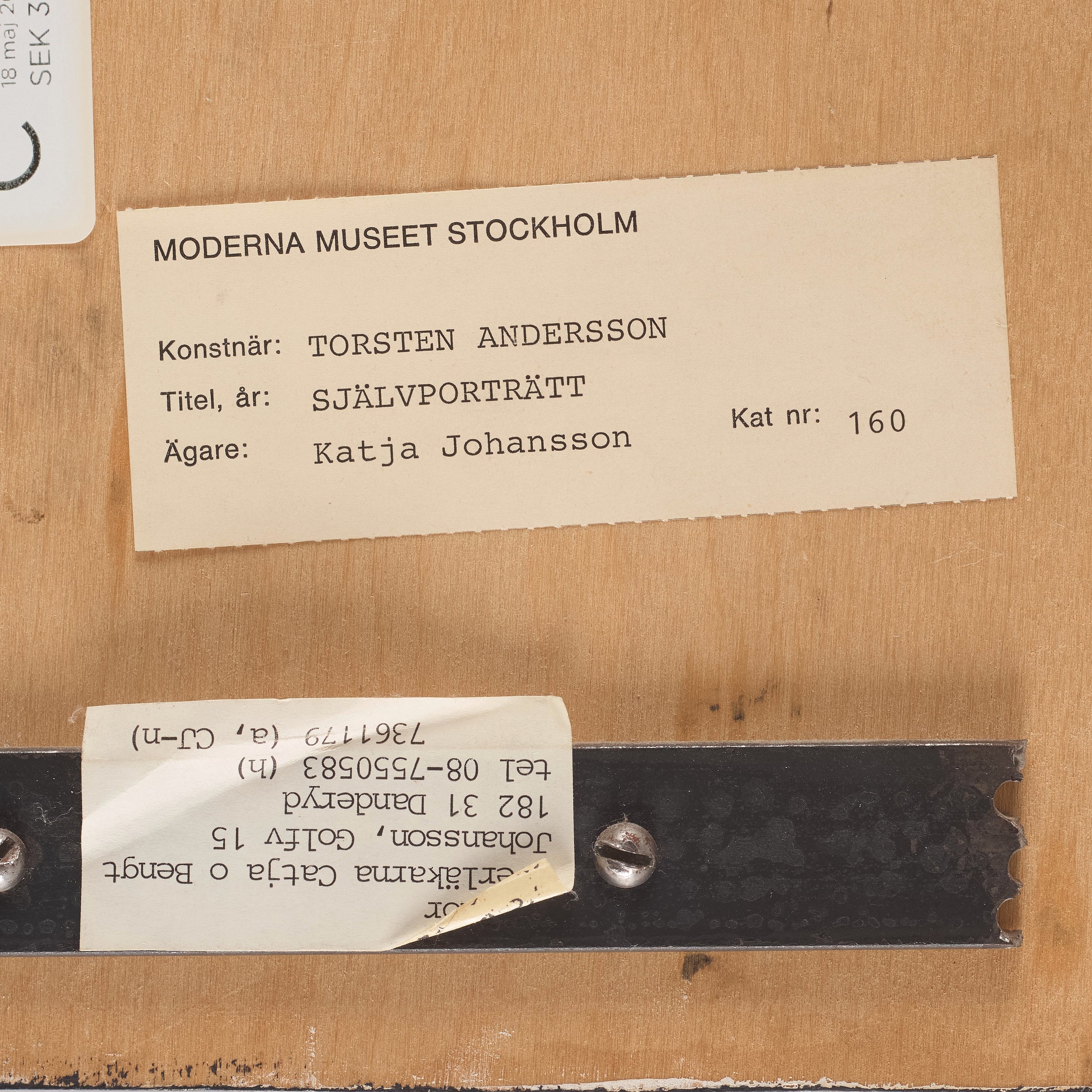 Torsten Andersson, "Självporträtt". - Bukowskis