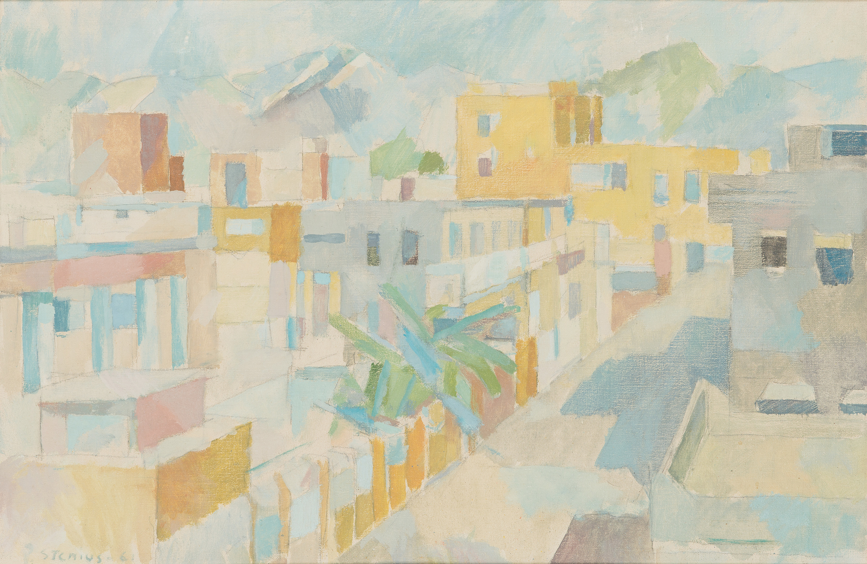 Per Stenius, oil on canvas, signed and dated -61. - Bukowskis